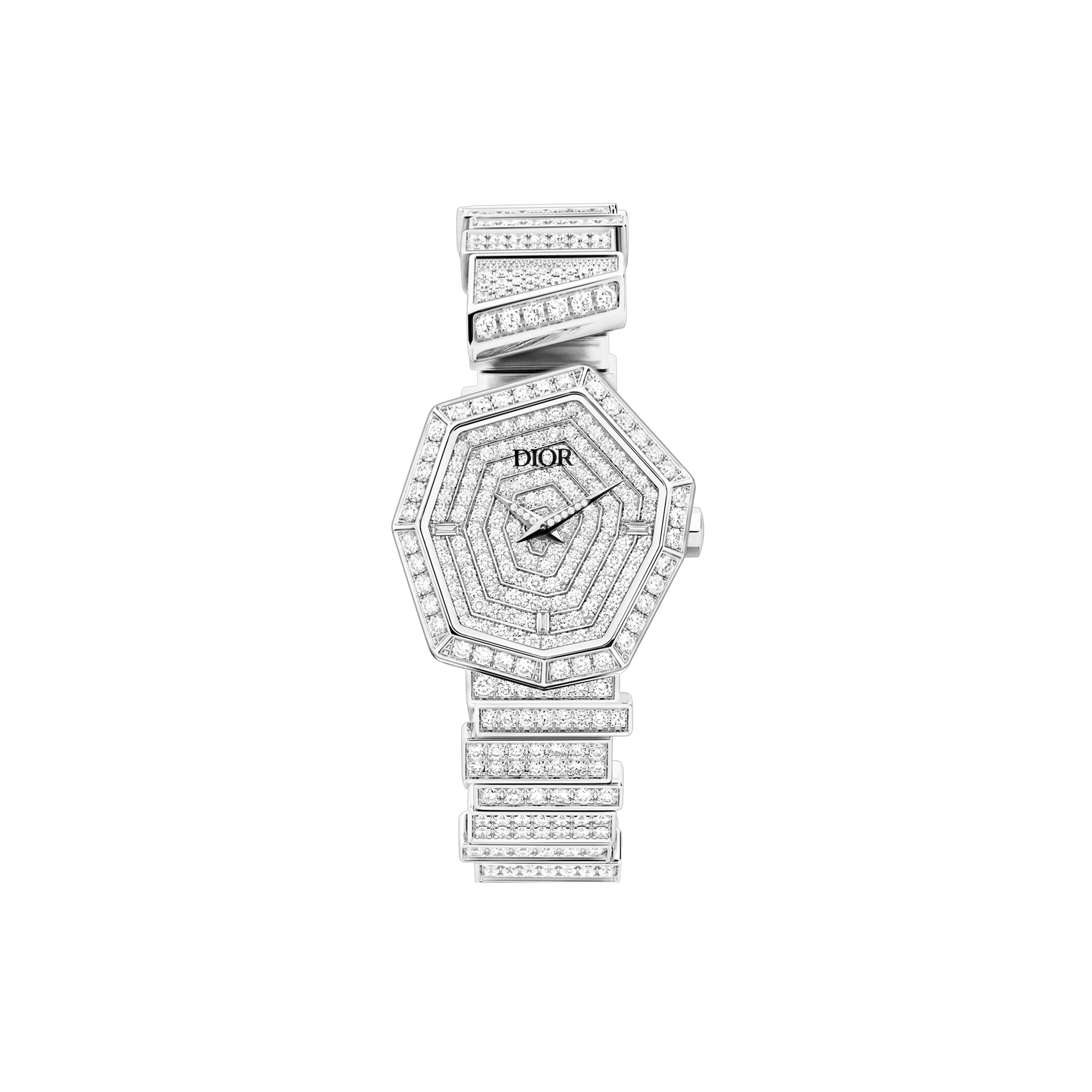 18K White Gold and Diamonds GEM DIOR Ø 27 mm, Quartz Movement | DIOR