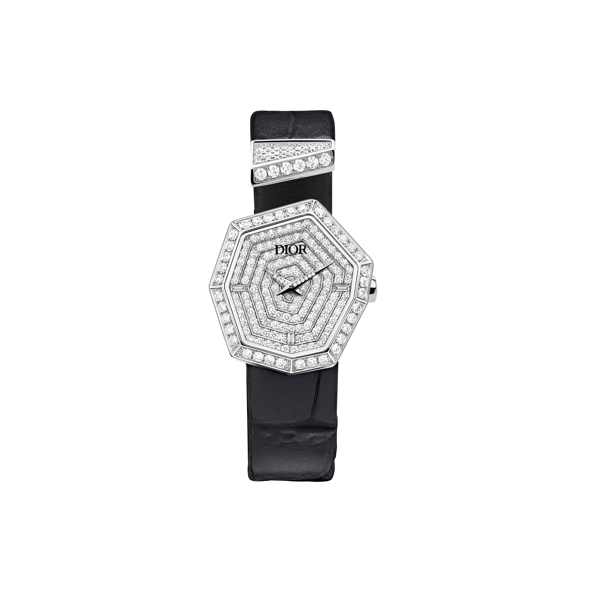 18K White Gold and Diamonds GEM DIOR Ø 27 mm, Quartz Movement | DIOR