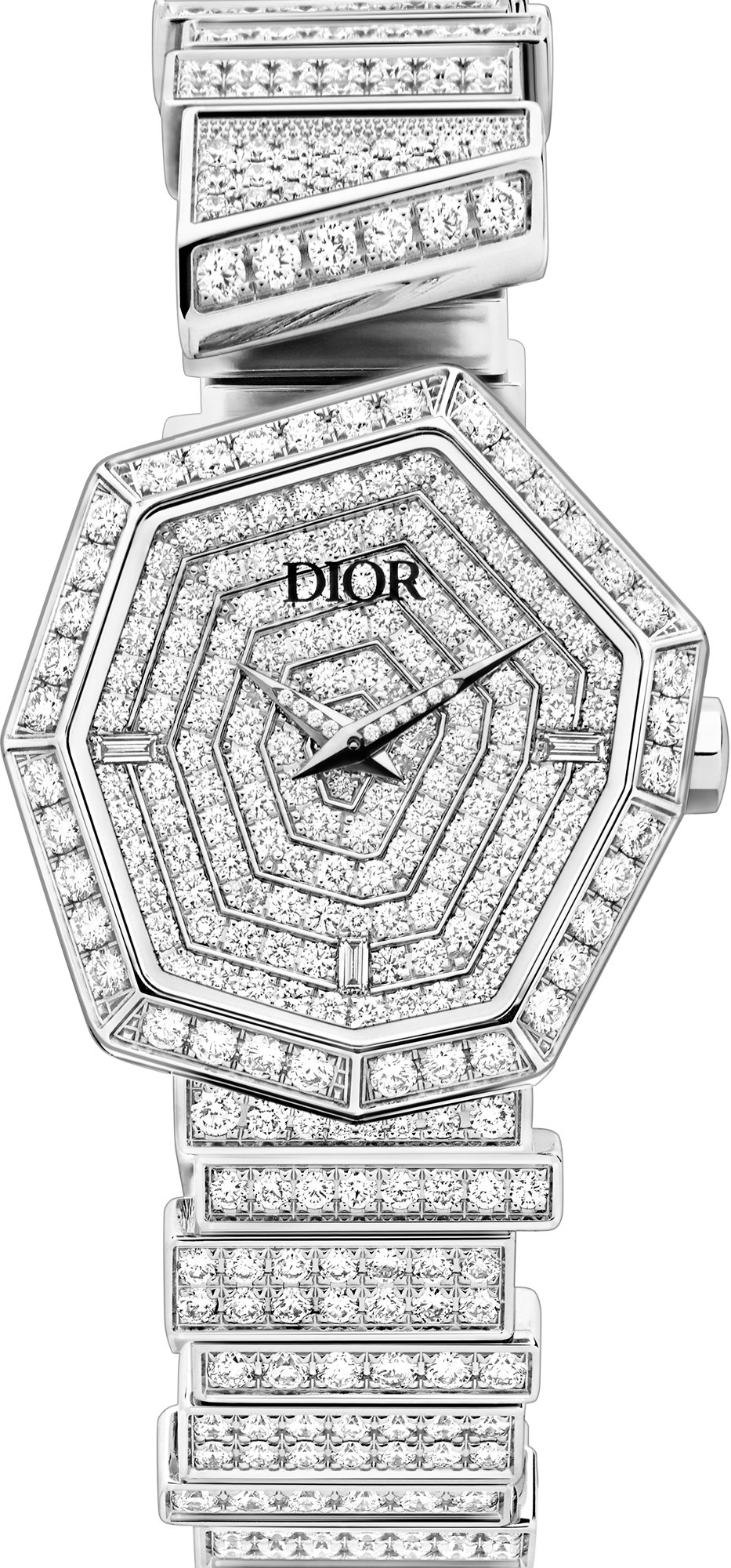 18K White Gold and Diamonds GEM DIOR Ø 27 mm, Quartz Movement | DIOR