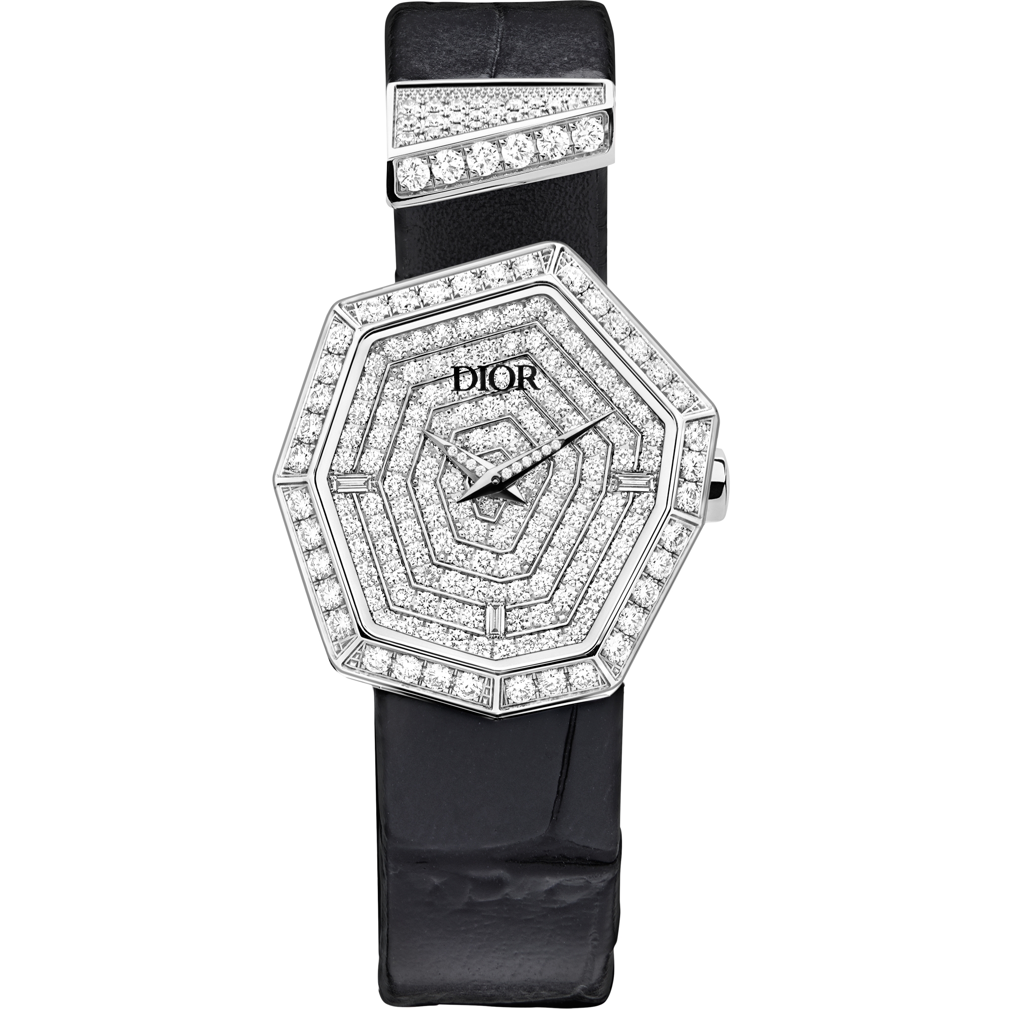 Oro bianco 18 ct e diamanti GEM DIOR Ø 27 mm, movimento al quarzo | DIOR