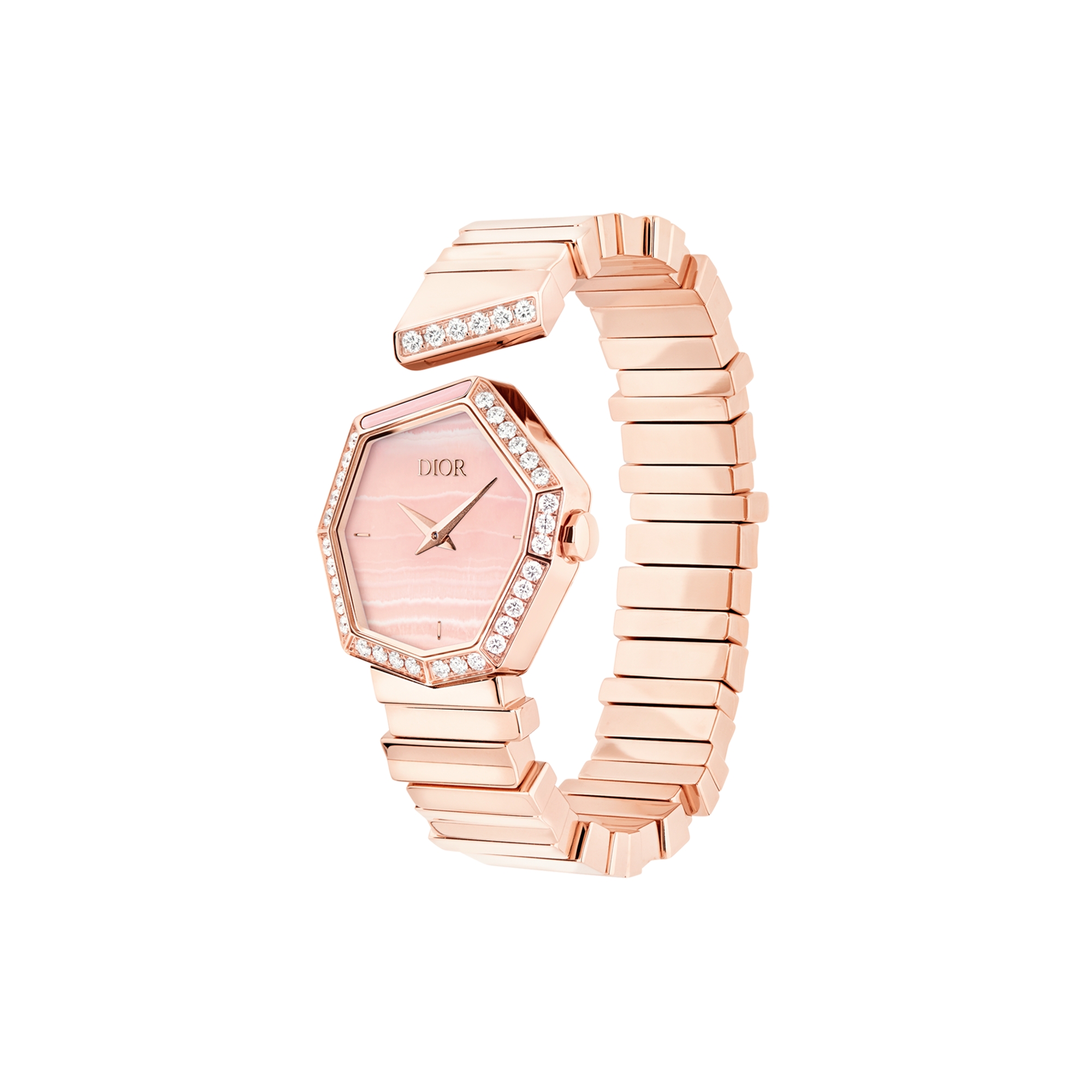 GEM DIOR Ø 27 mm, Roségold, Diamanten und Aragonit | DIOR