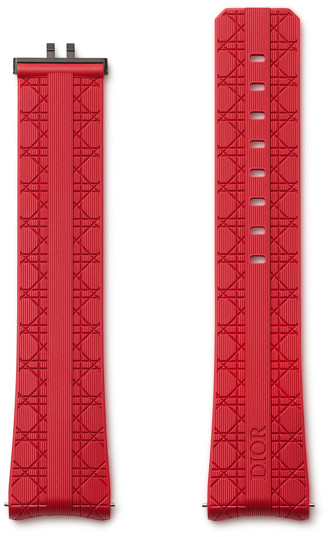 Correa de reloj Chiffre Rouge, Ø 38 mm Goma roja con motivo ...