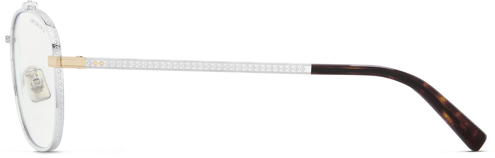 CD Diamond R4U Óculos de metal com formato quadrado, acabamento dourado ...