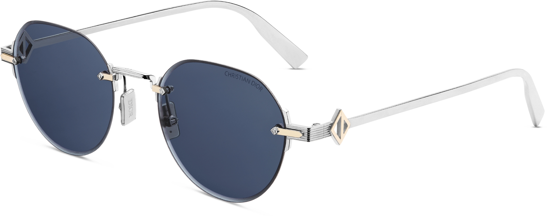 CD Diamond R5U Blauwe ronde zonnebril | DIOR