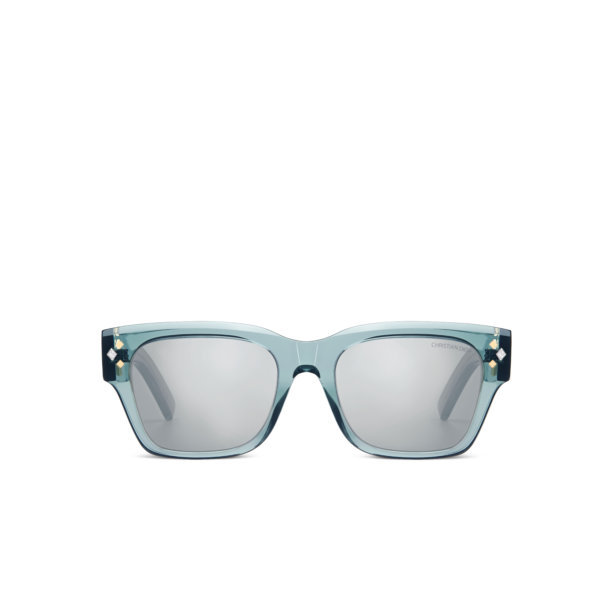 CD Diamond S2I Transparant grijsblauwe rechthoekige zonnebril | DIOR
