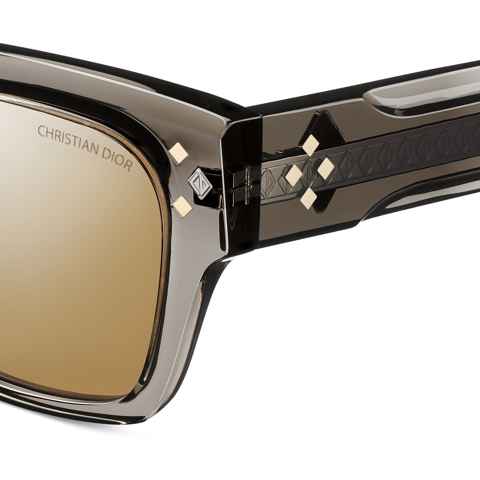 CD Diamond S2I Transparant grijze rechthoekige zonnebril | DIOR