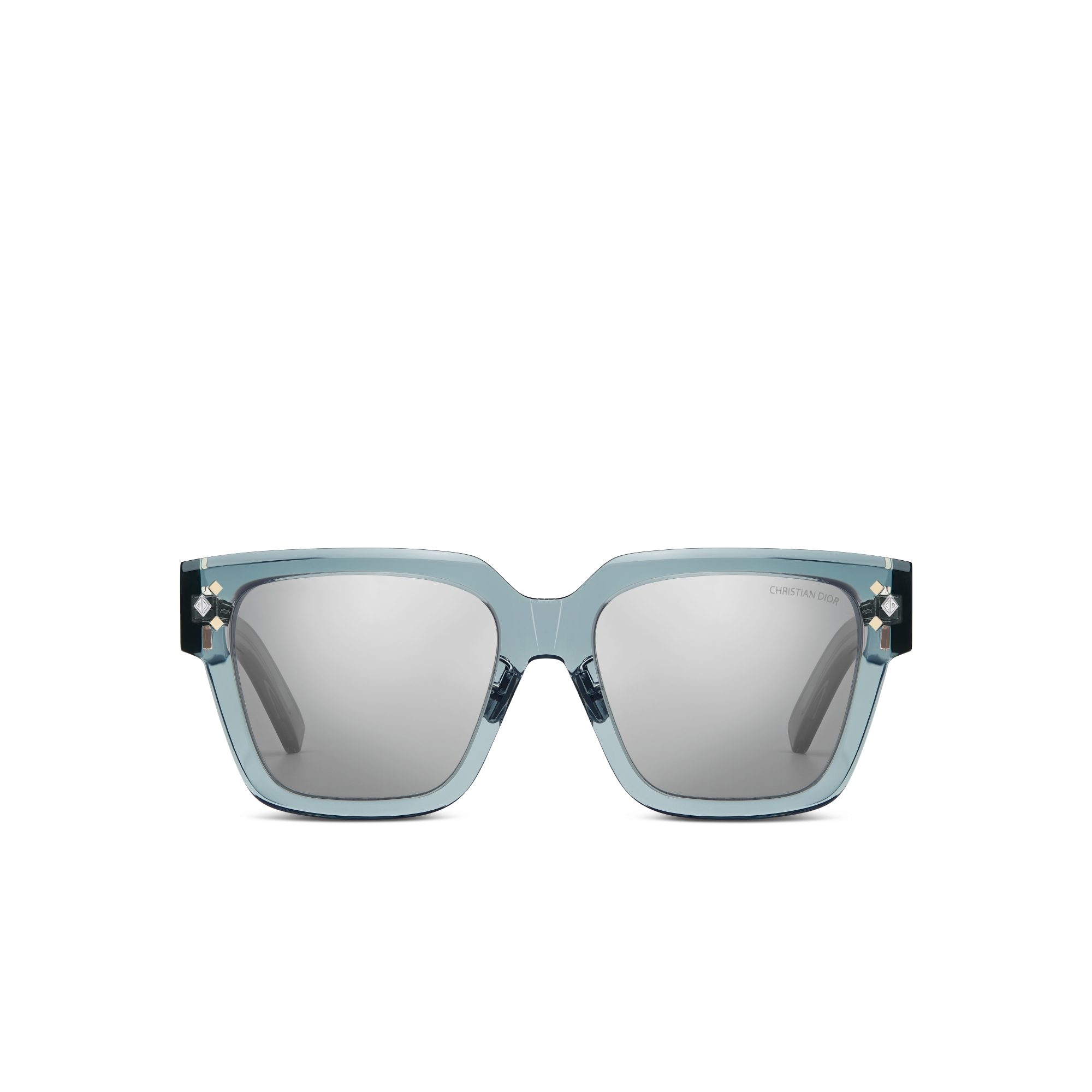 CD Diamond S3F Transparent Gray-Blue Square Sunglasses | DIOR
