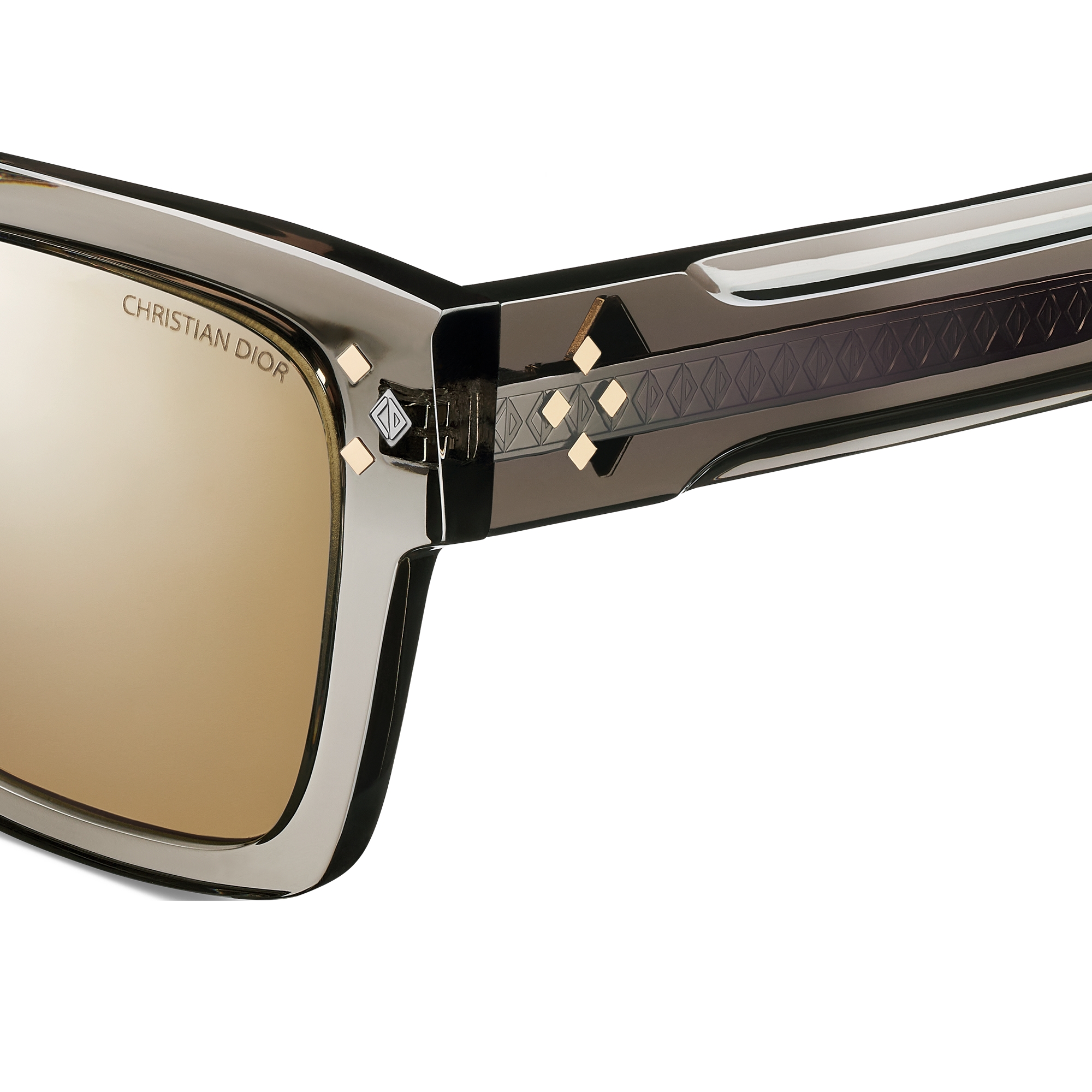 CD Diamond S3F Transparent Gray Square Sunglasses | DIOR