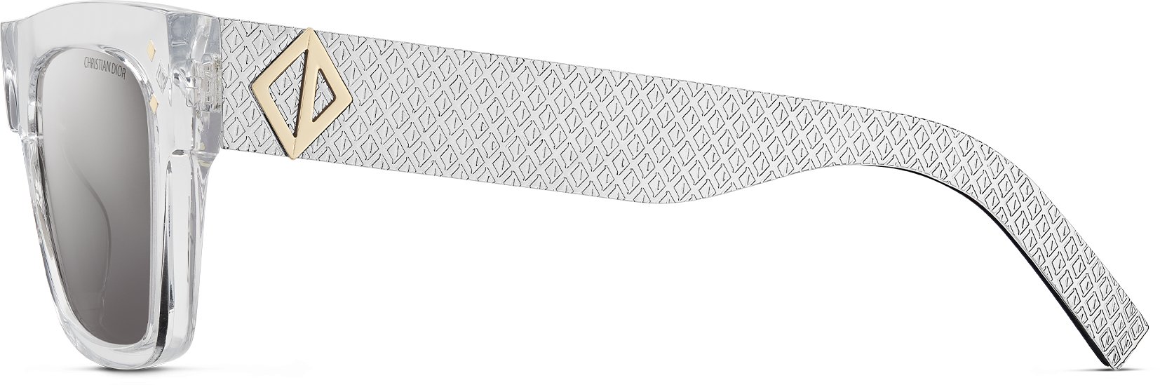 CD Diamond S8I Crystal-Tone and Silver-Finish Rectangular Sunglasses | DIOR