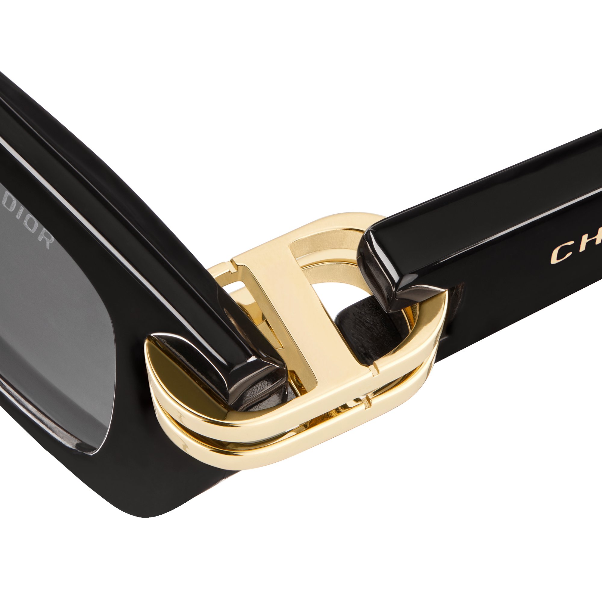 CDior S1F แว่นกันแดดทรงสี่เหลี่ยมจัตุรัสสีดํา | DIOR