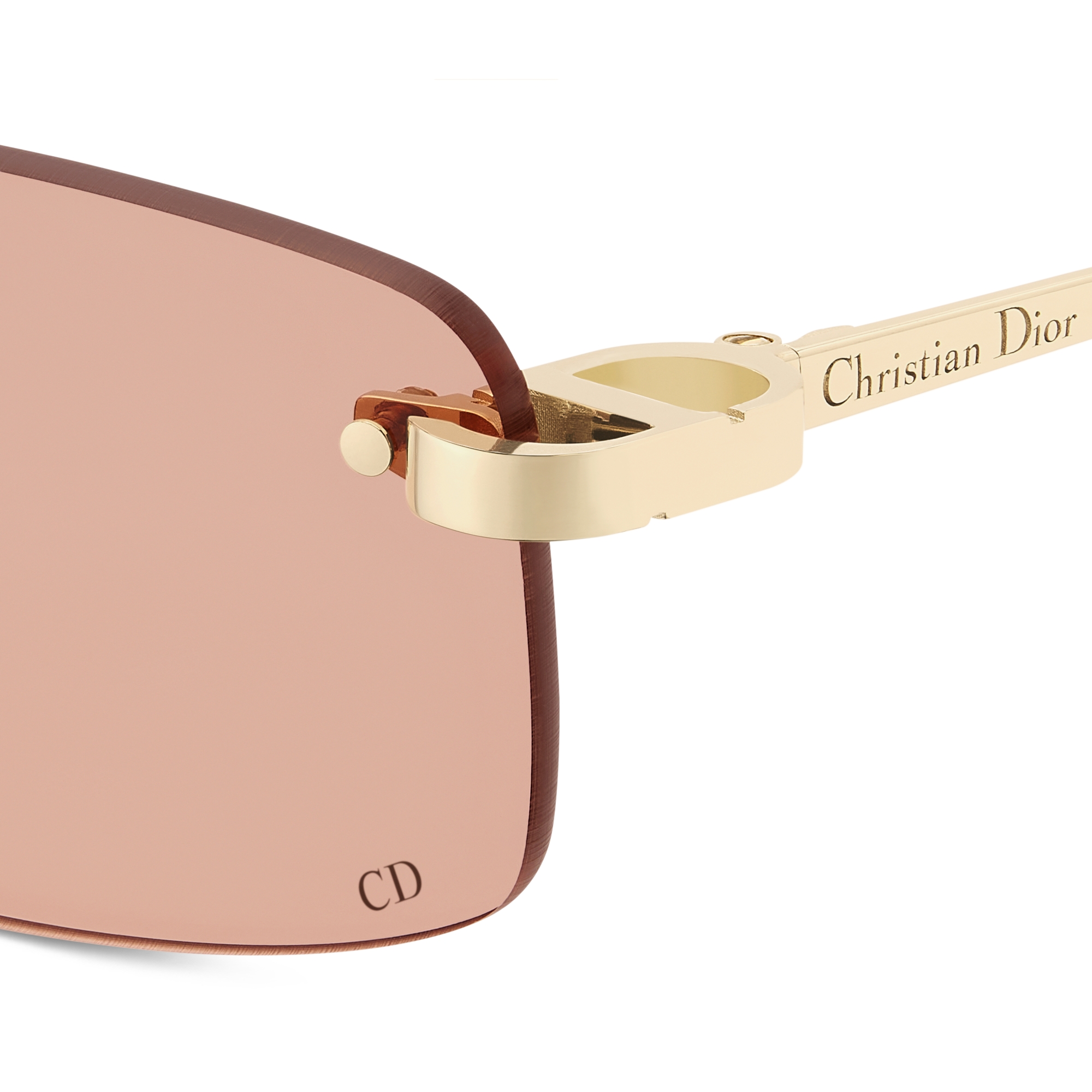 CDior S4U Rechteckige Sonnenbrille in Puderrosa | DIOR