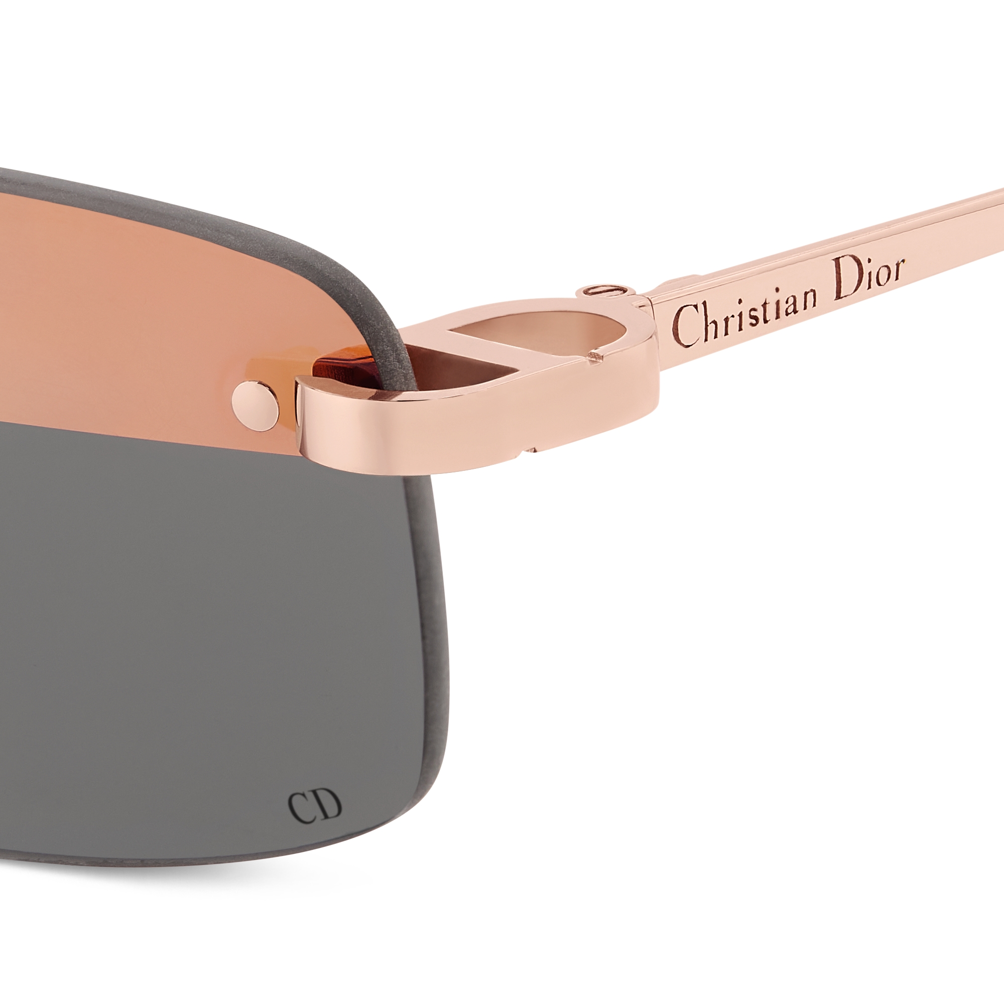 CDior S4U Two-Tone Mirrored-Effect Deep Nude and Gray Rectangular ...