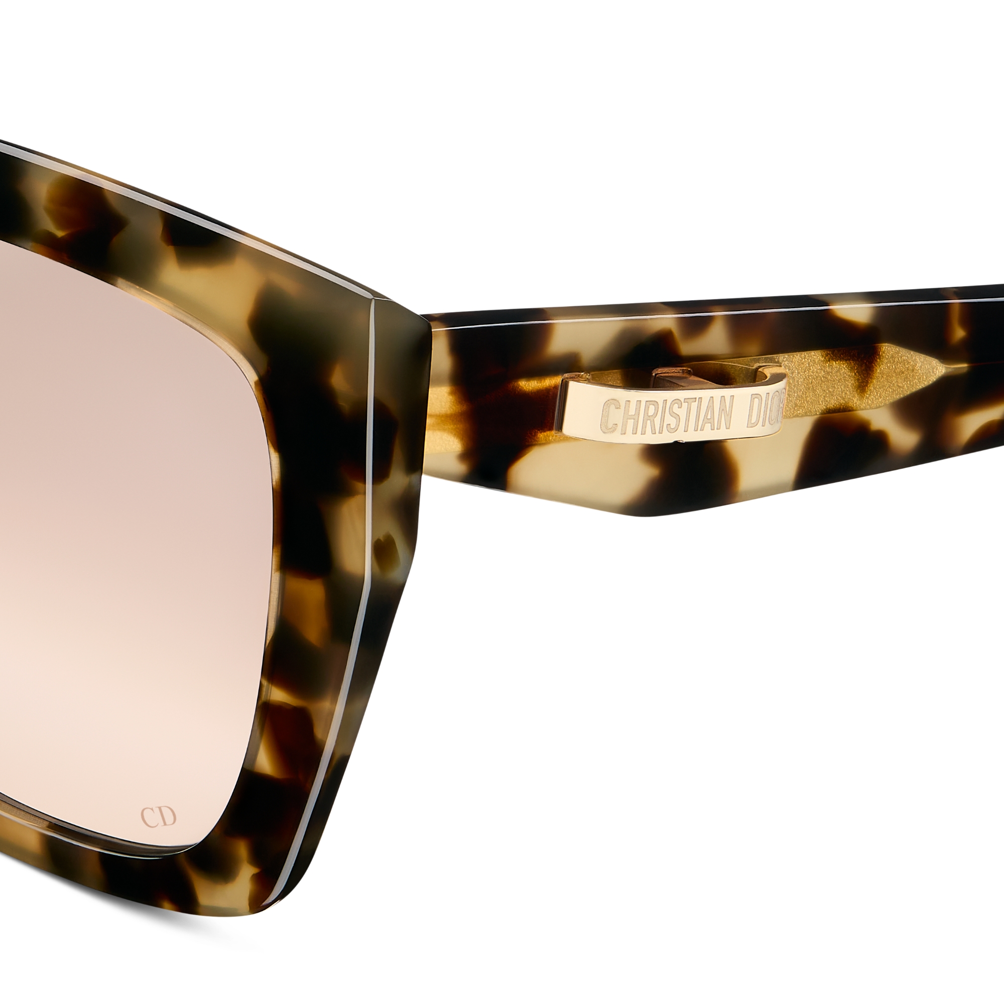 CDior S5I Brown and Honey Tortoiseshell-Effect Square Sunglasses | DIOR