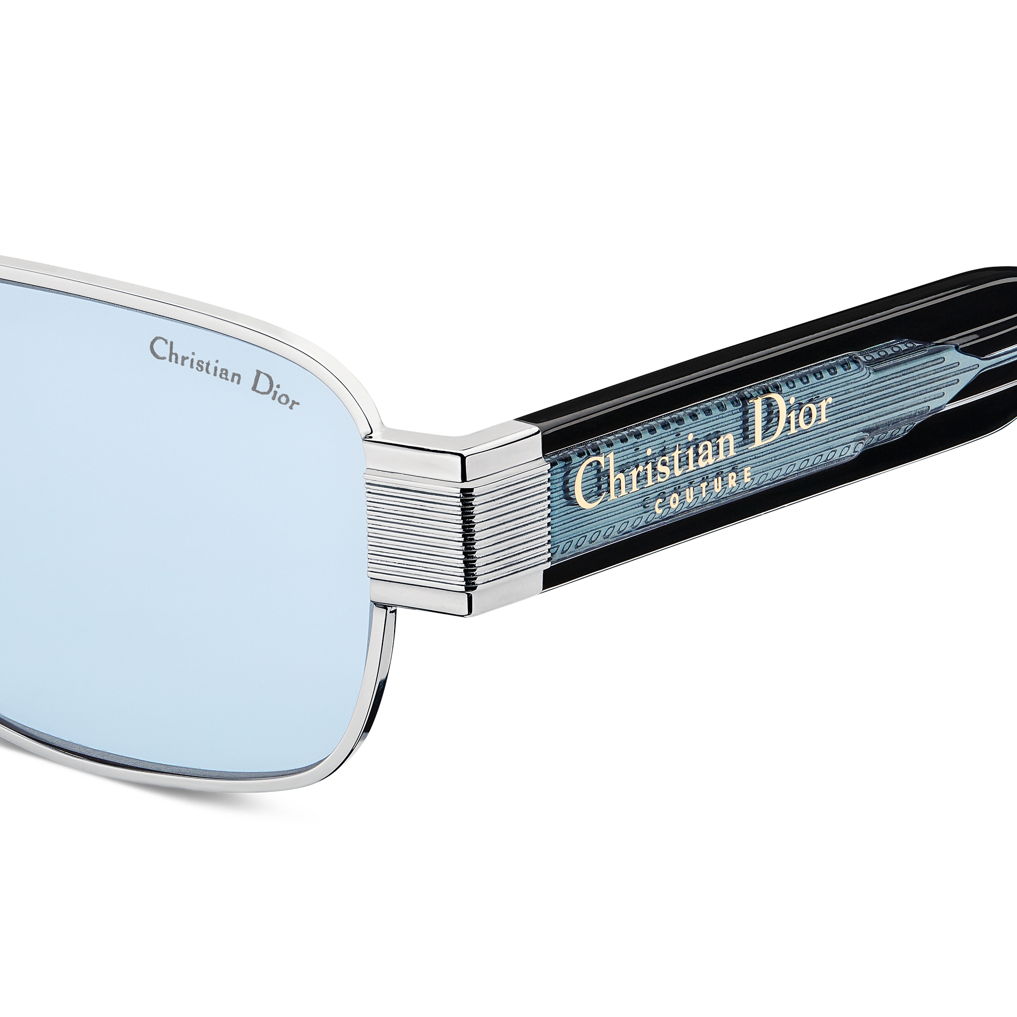 Christian Dior Label S2U Óculos escuros com formato retangular azuis | DIOR