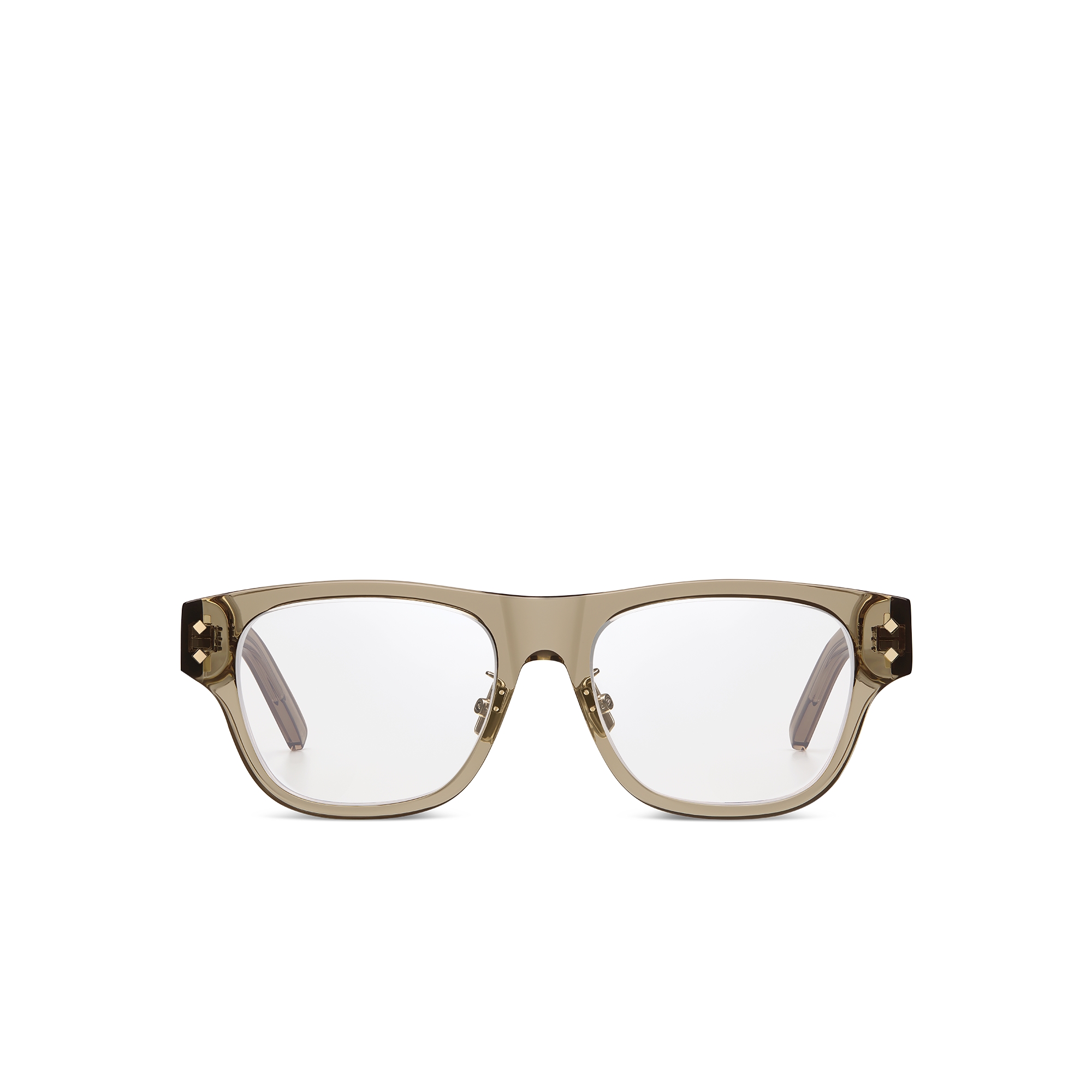 CD Diamond S10F Transparent Beige Rectangular Sunglasses | DIOR
