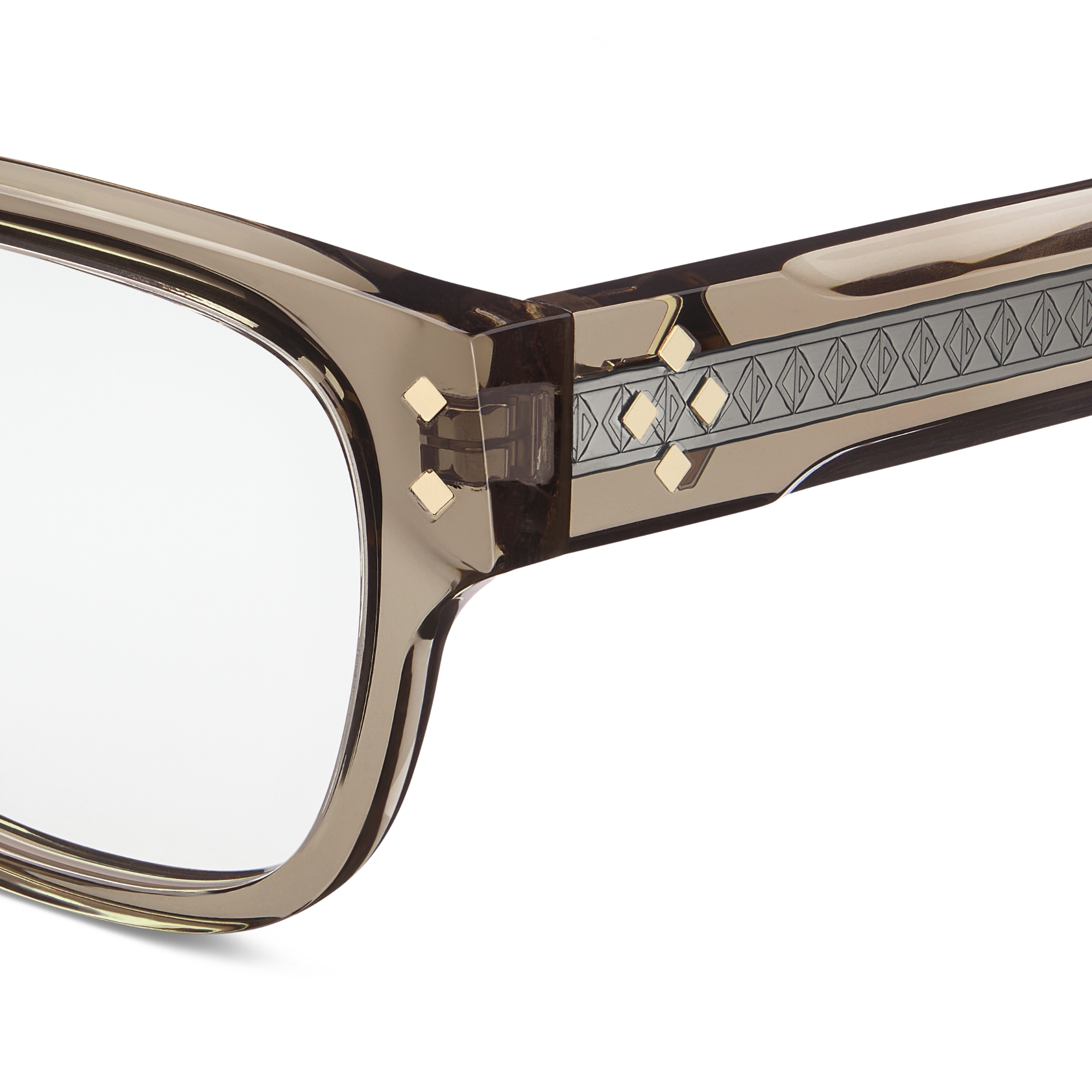 CD Diamond S10I Transparent Beige Rectangular Sunglasses | DIOR