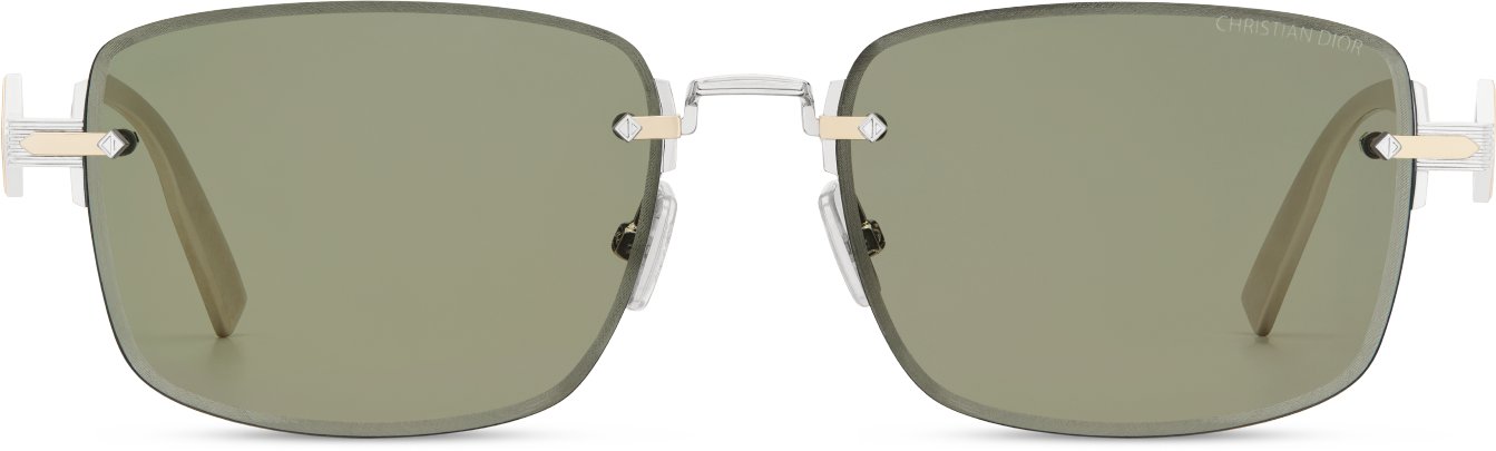 CD Diamond S11F Khaki Rectangular Sunglasses | DIOR