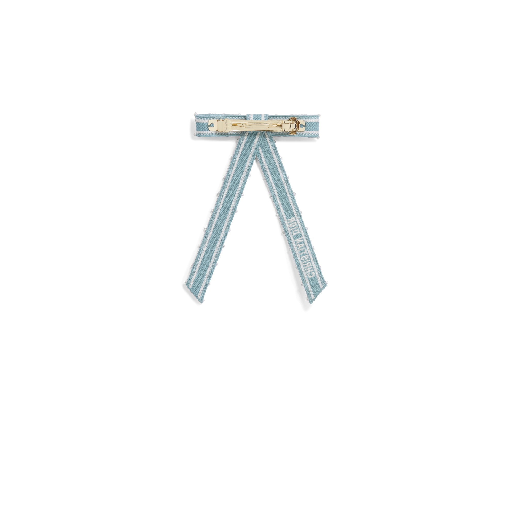 Dioriviera Christian Dior Embroidered Dior Twist Bow Sky Blue and White ...