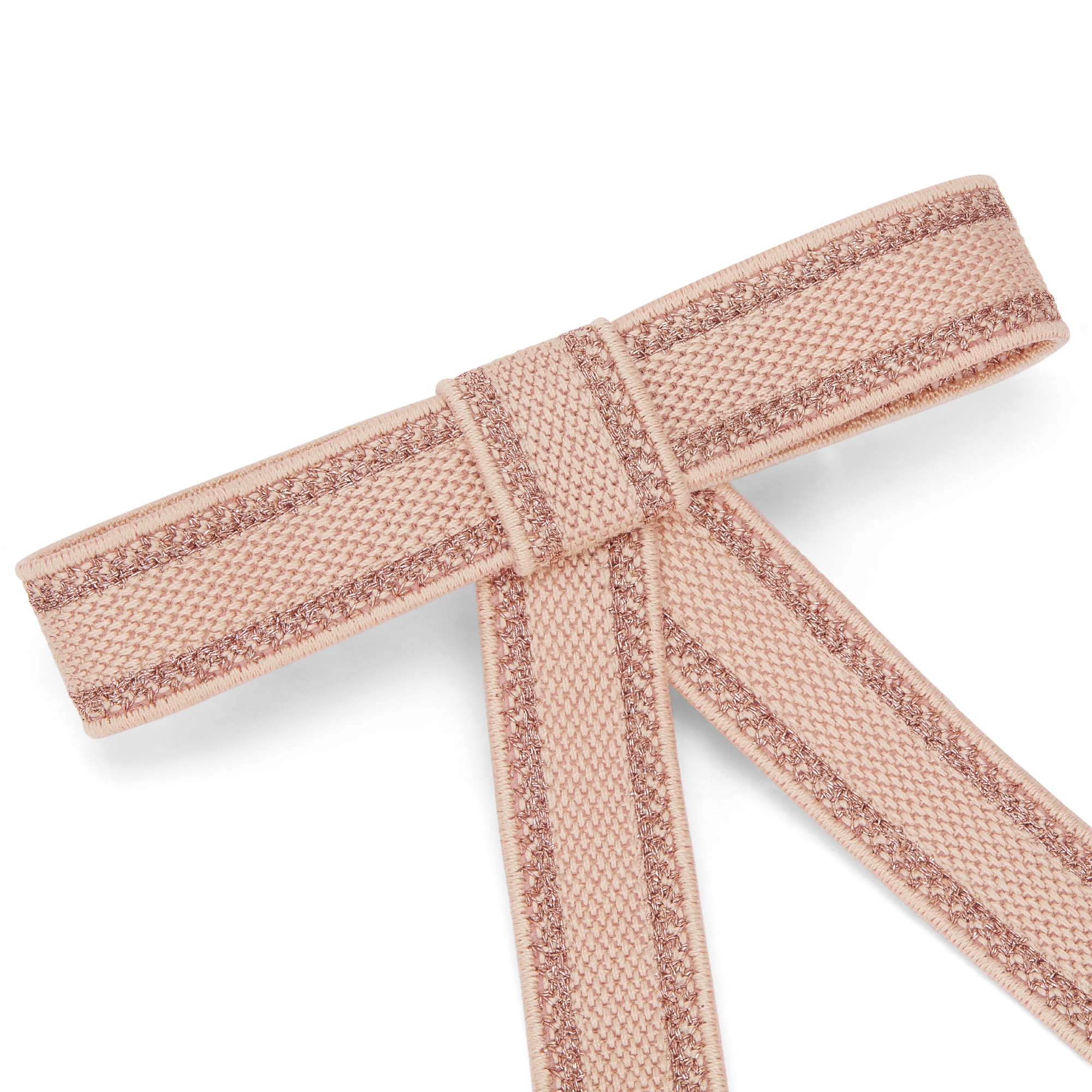 Christian Dior Embroidered Dior Twist Bow Pink and Metallic Pink ...