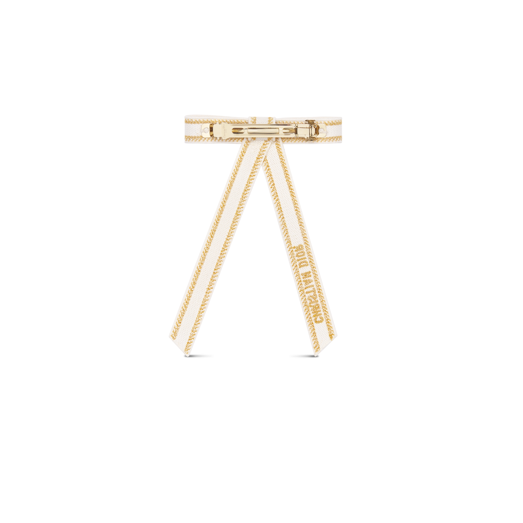 Dior Twist - Dior Astral Bow White and Gold-Tone Embroidery | DIOR
