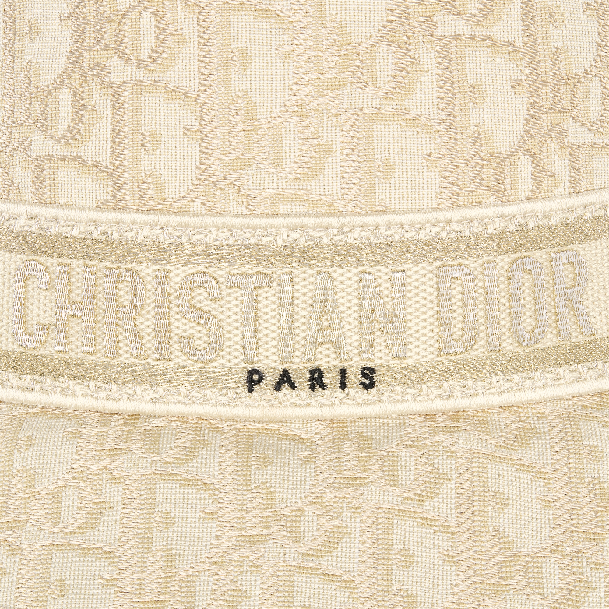 Dior Oblique D-Bobby Small-Brim Bucket Hat Beige and Gold-Tone Cotton ...