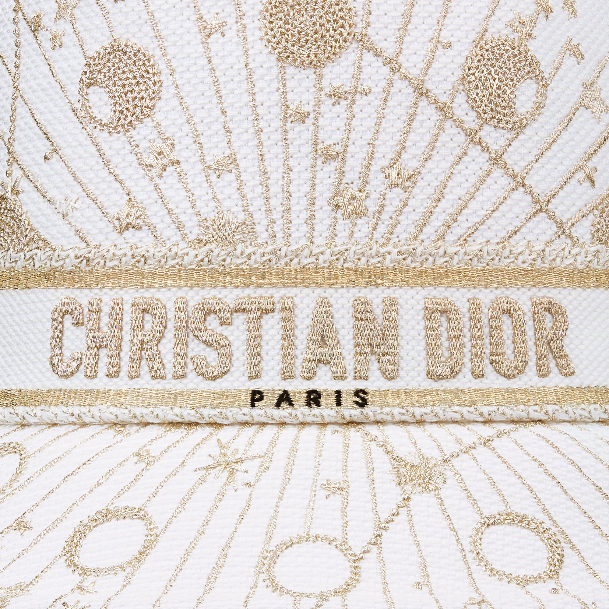 D-Bobby Dior Astral Small-Brim Bucket Hat White and Gold-Tone ...