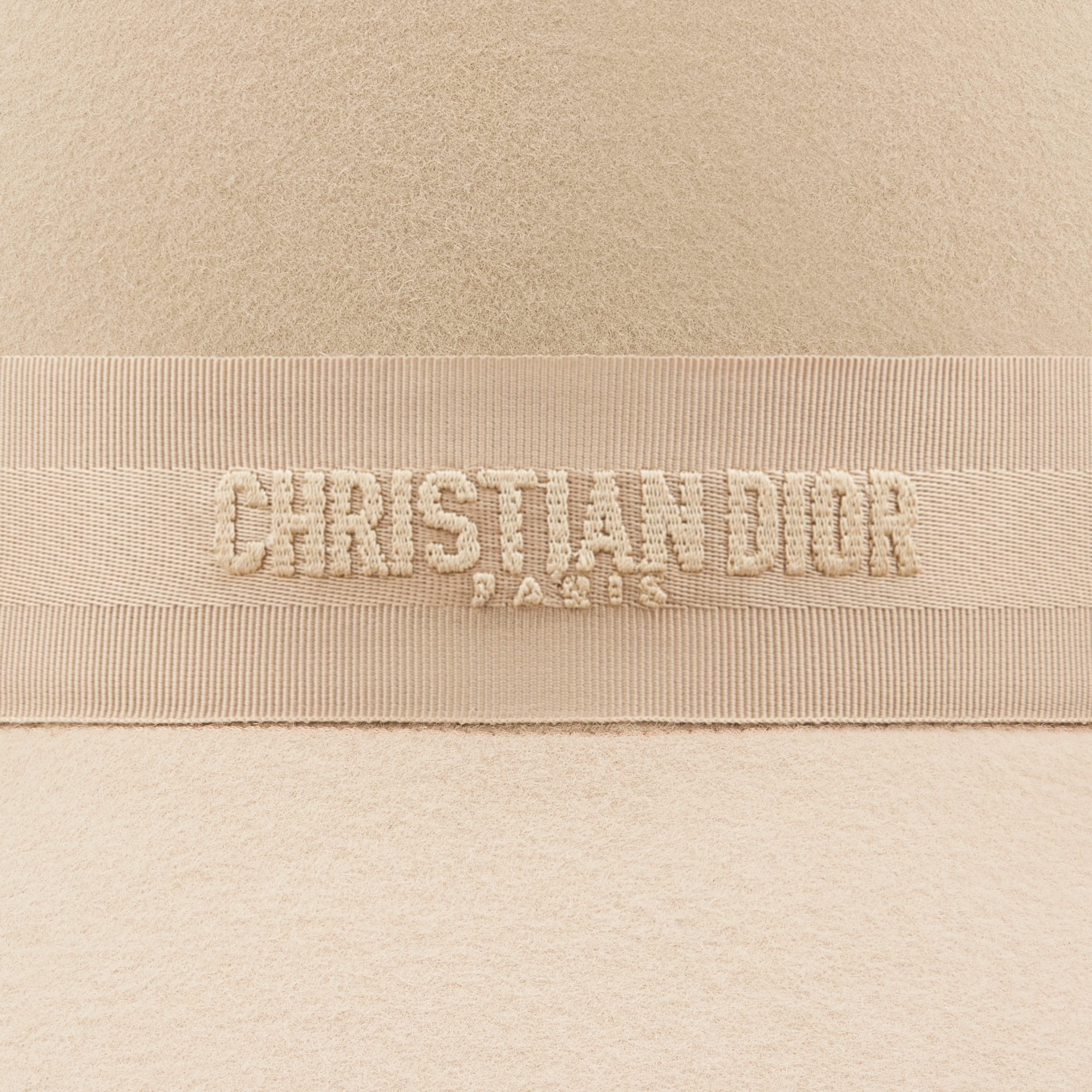 D-Bobby Large-Brim Hat Beige Rabbit Felt | DIOR