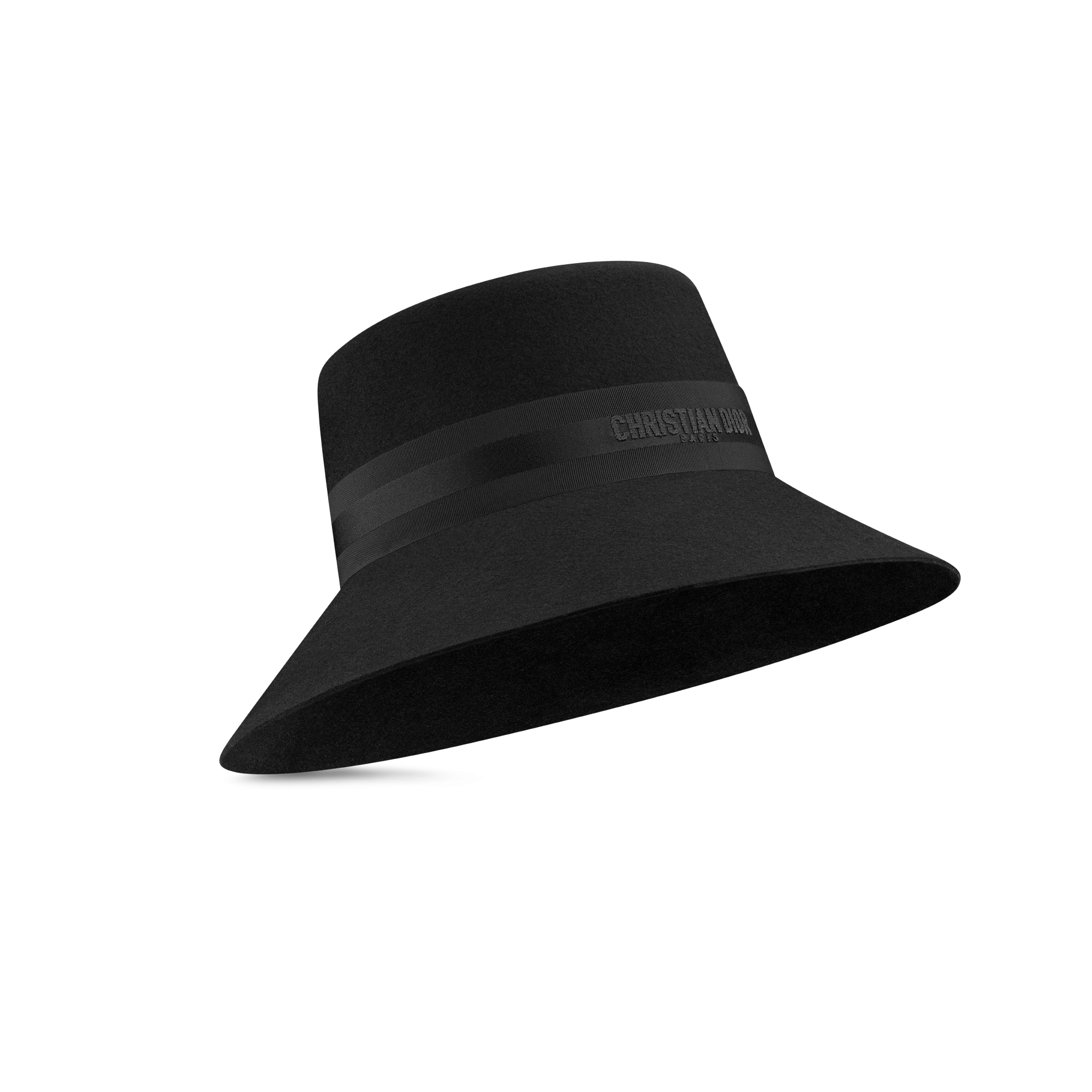 D-Bobby Large-Brim Hat Black Rabbit Felt | DIOR