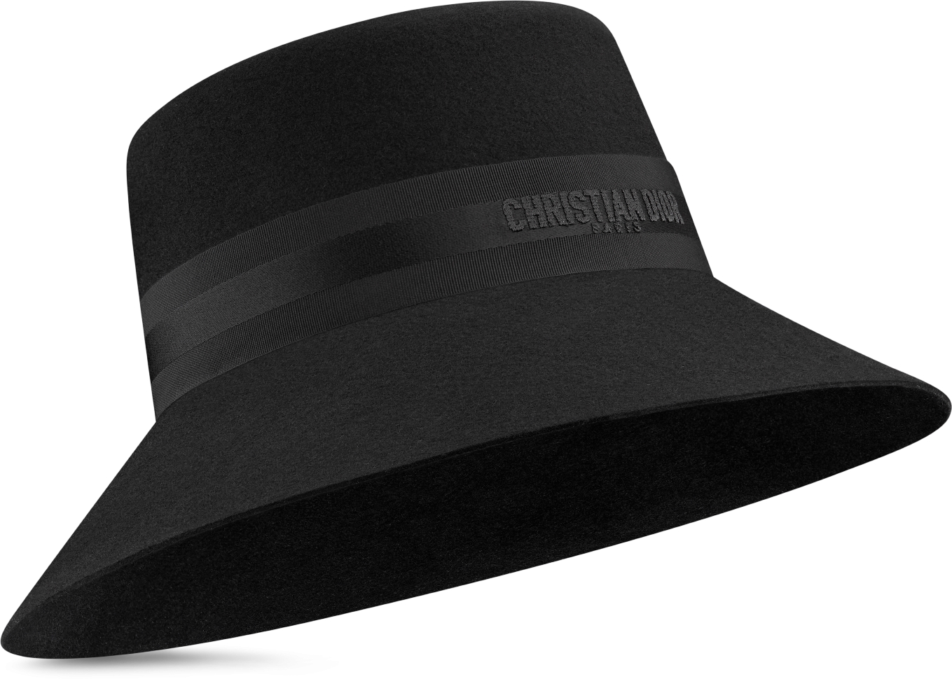 D-Bobby Large-Brim Hat Black Rabbit Felt | DIOR