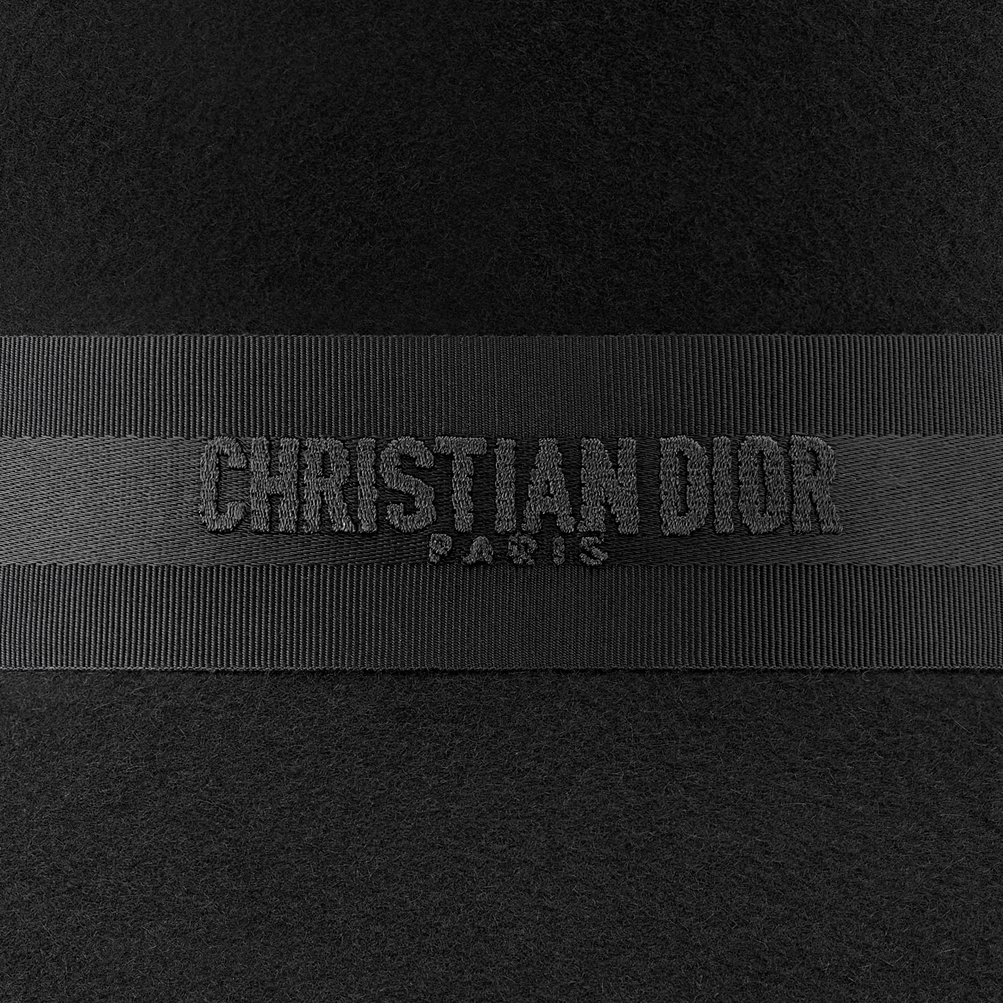 D-Bobby Large-Brim Hat Black Rabbit Felt | DIOR