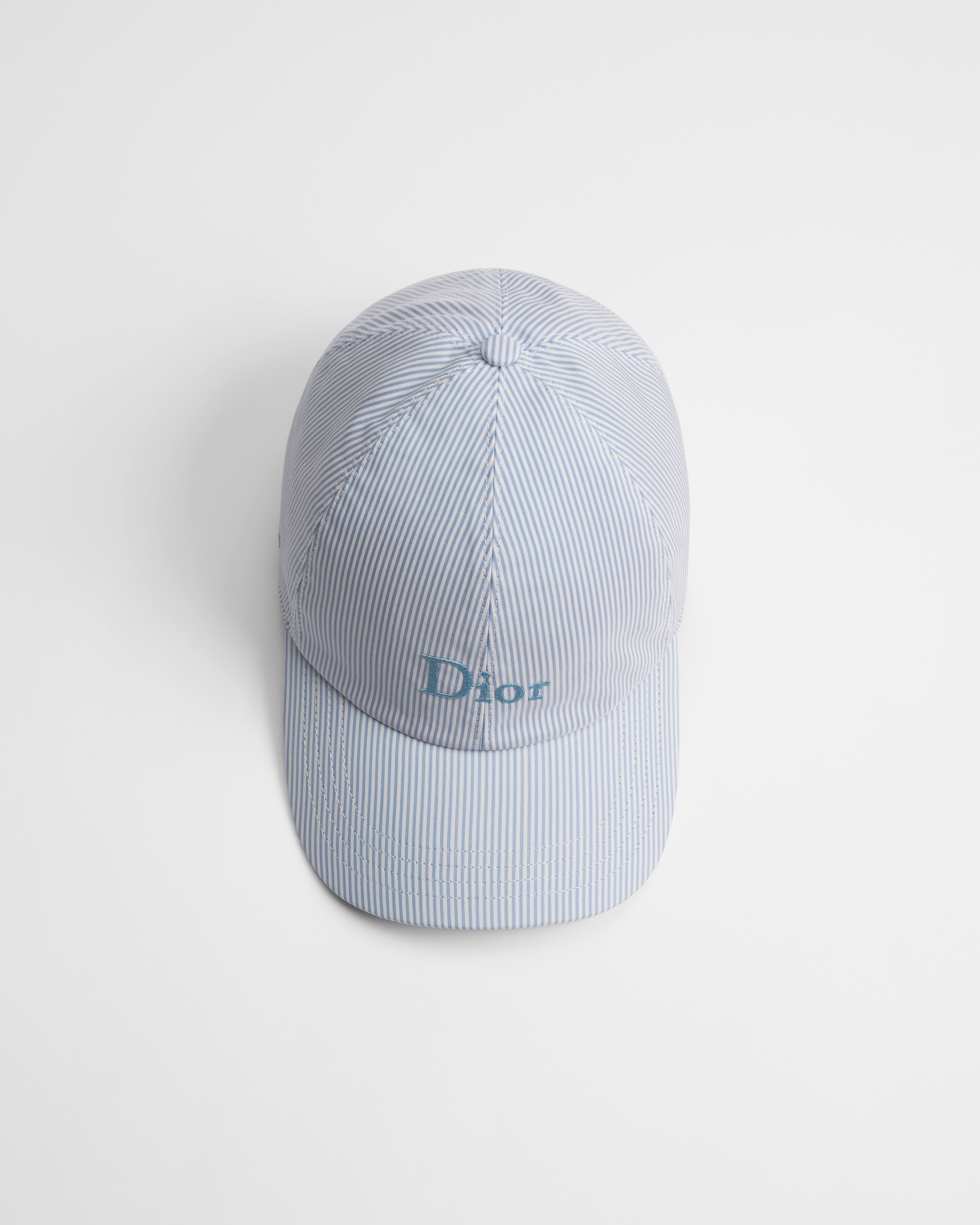 Dioriviera Marinière D-Player Cap Seide und Baumwolle in Hellblau | DIOR