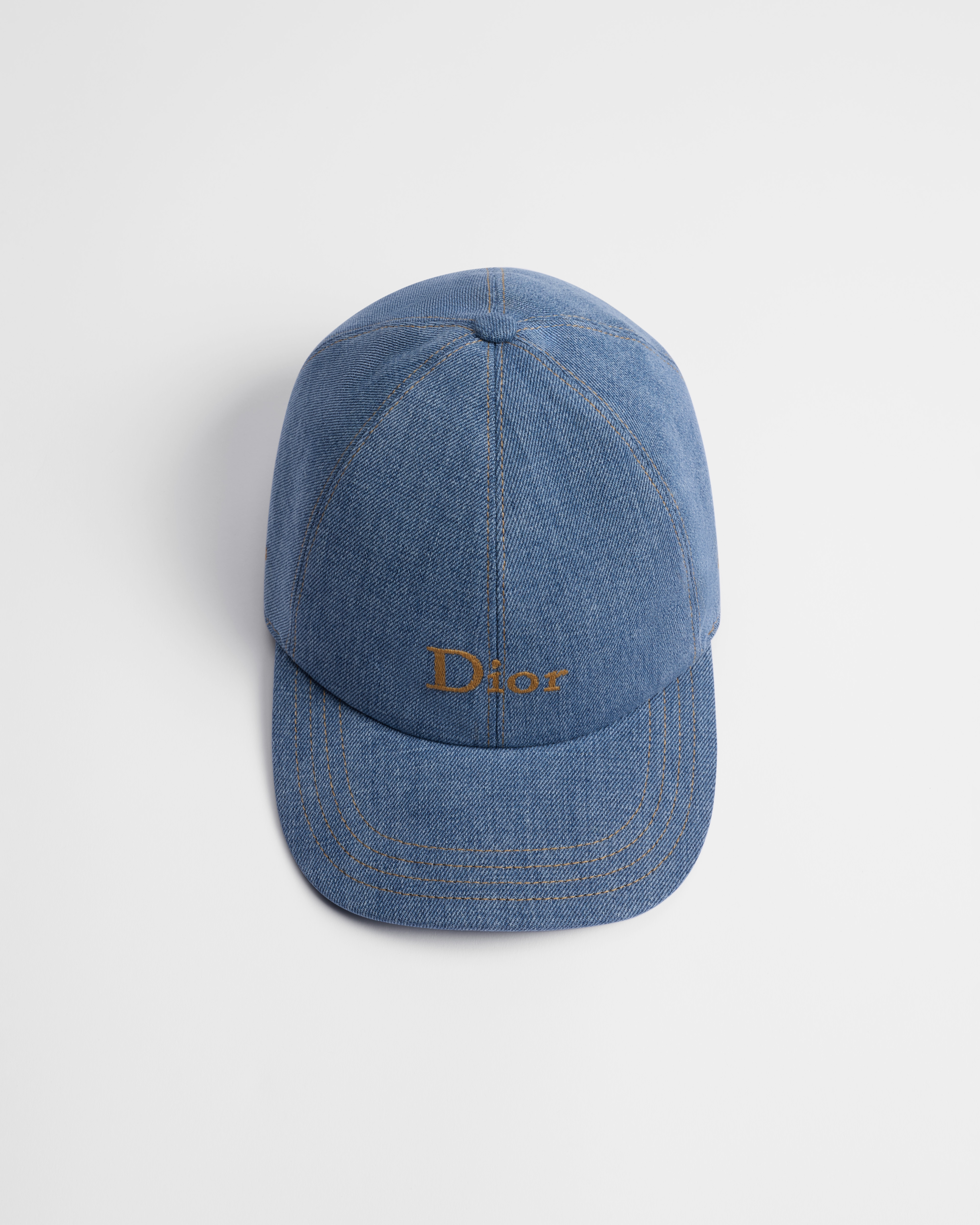 D-Player Cap Baumwoll- und Leinendenim in Blau | DIOR