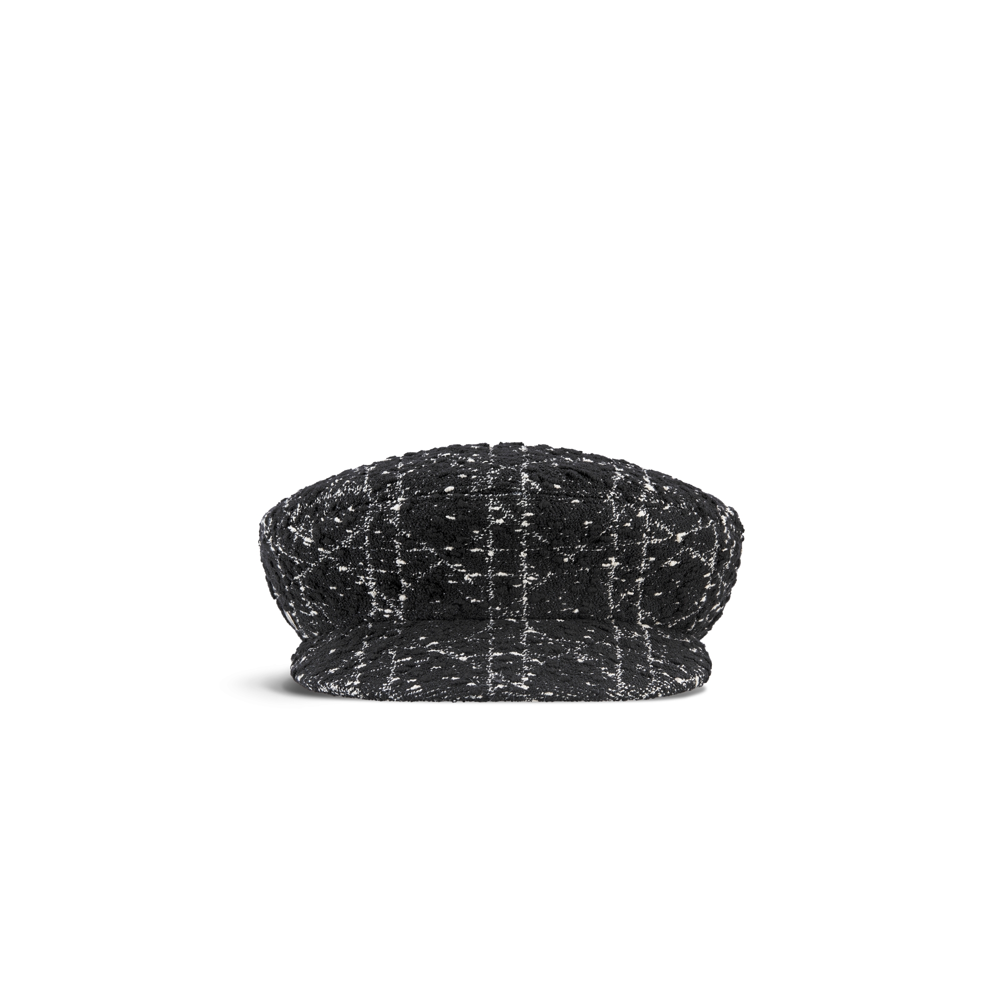 Dior Travel Cannage Cap Black and White Tweed | DIOR