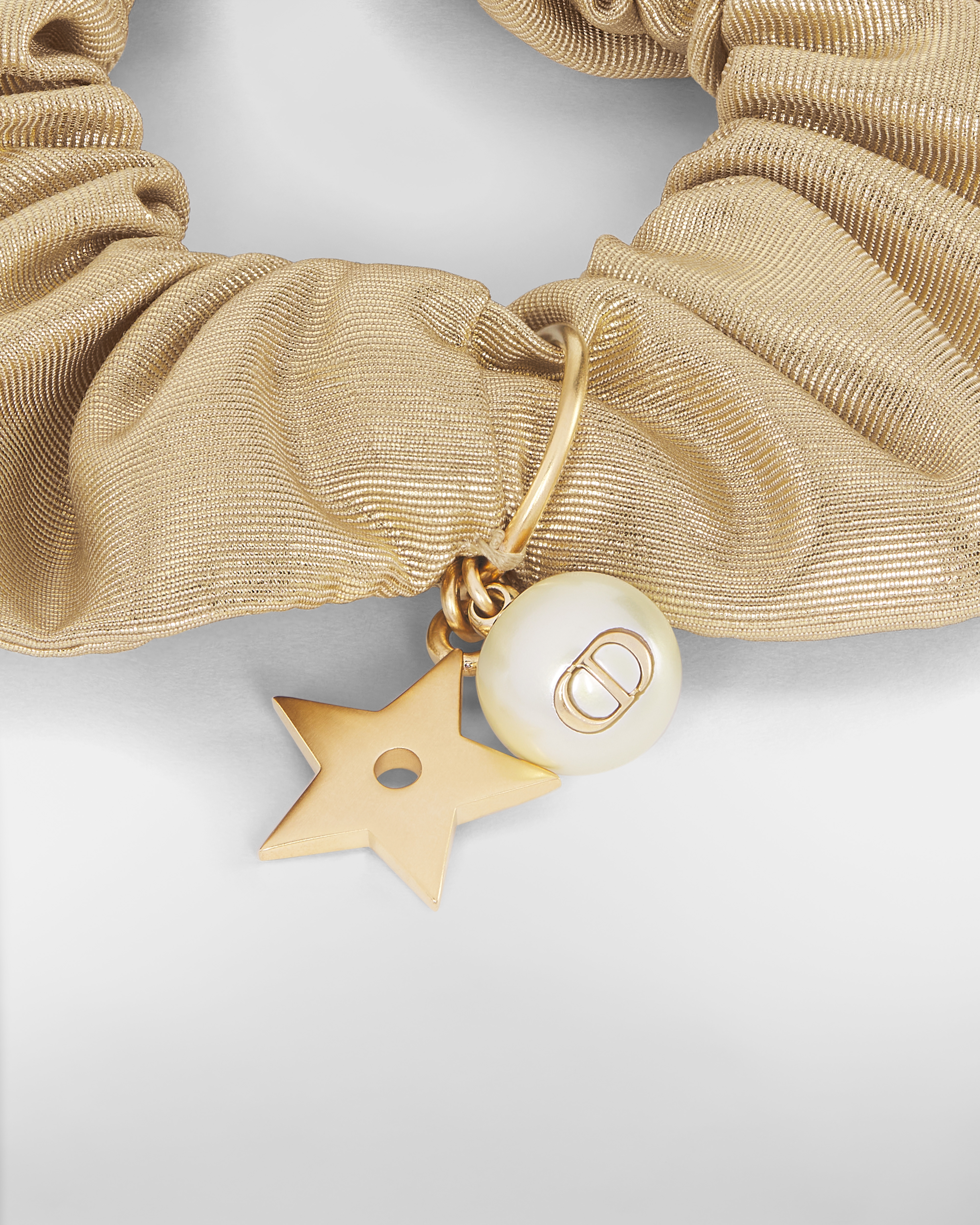 Dior Sweet Haarschleife Laminierter Funktionsstoff in Goldfarbe | DIOR