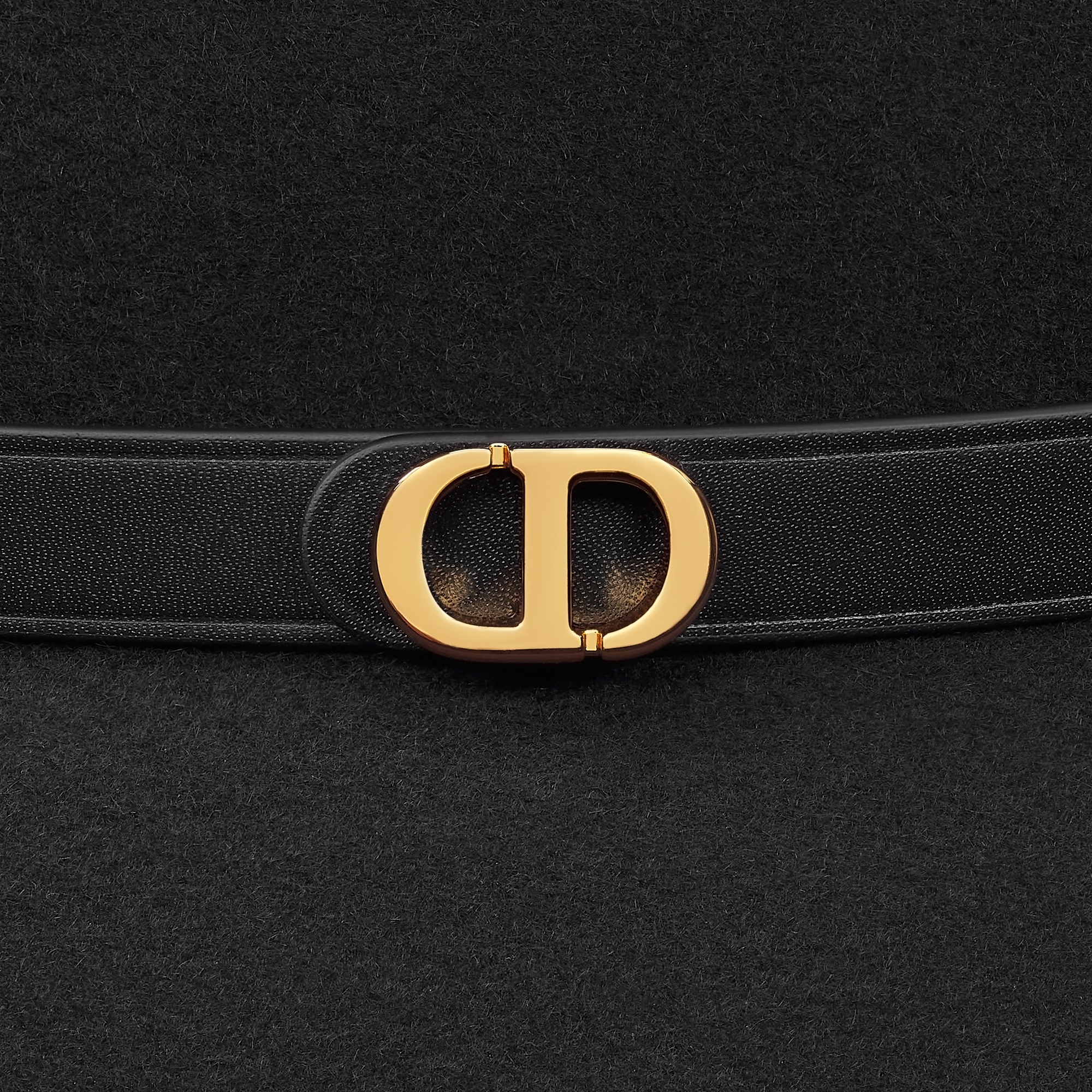 D-Muse Large-Brim Hat Black Rabbit Felt | DIOR