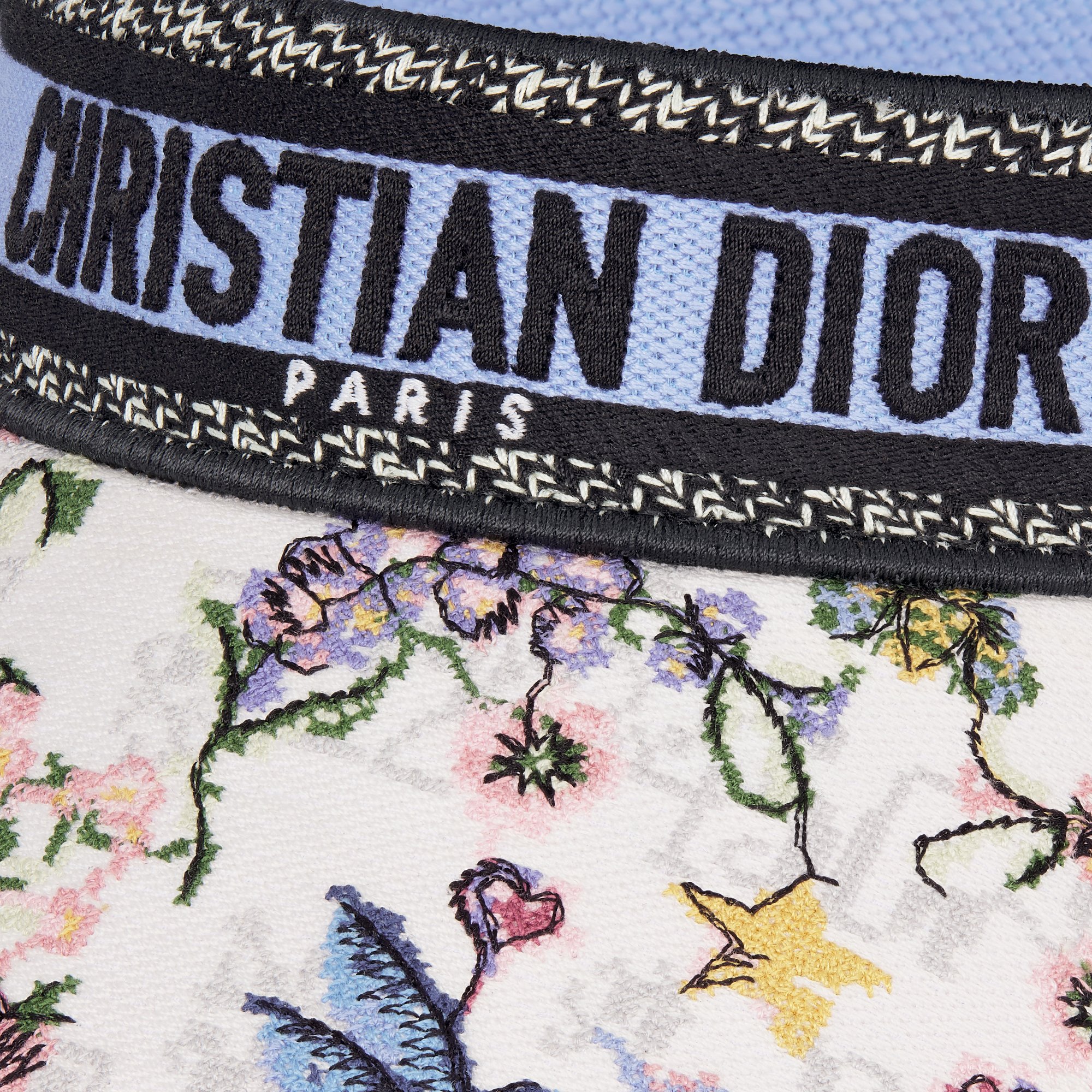 D Smash Christian Dior 1947 Visor White Multicolor Embroidery Dior