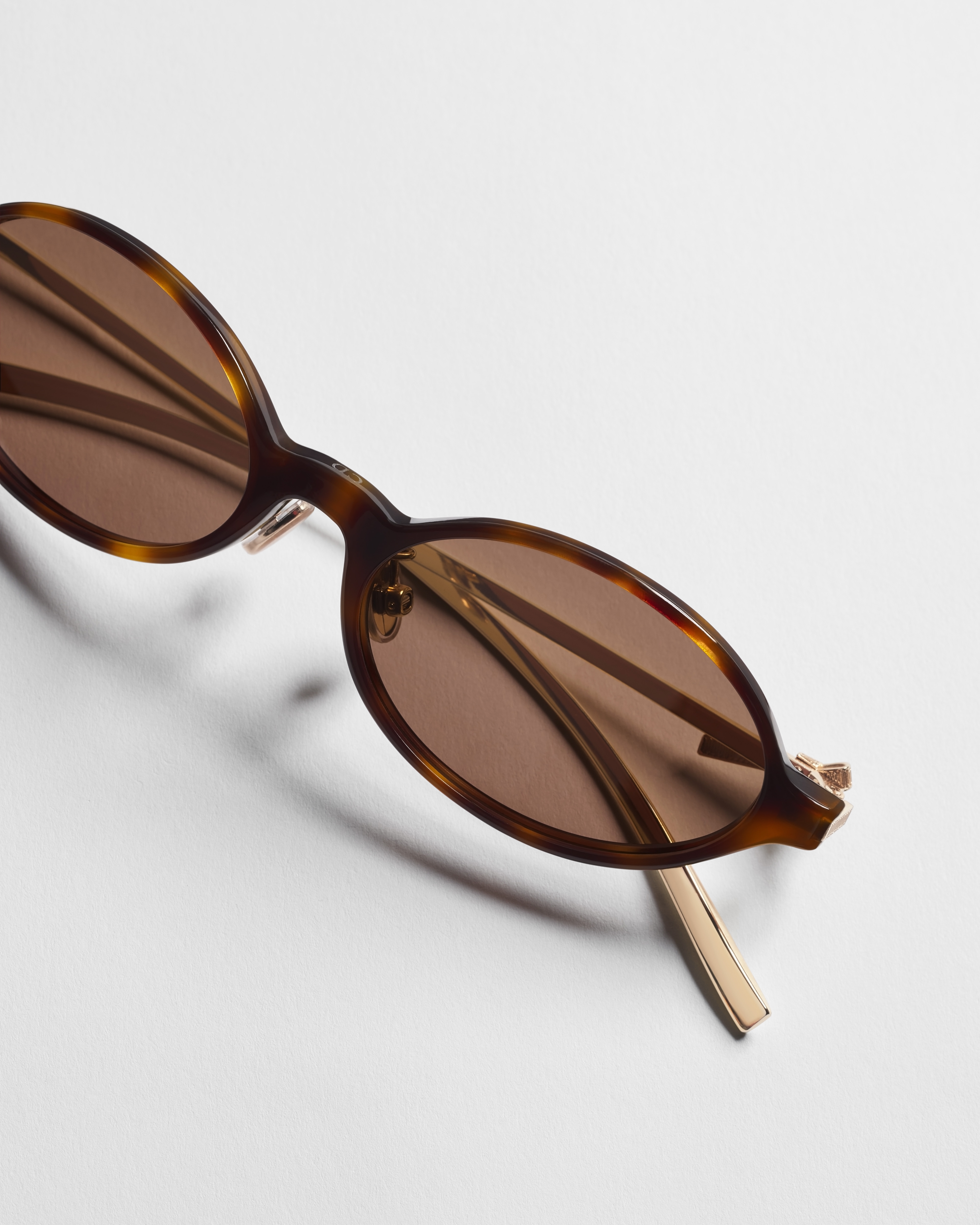 Dior Bow R2F Brown Tortoiseshell-Effect Oval Sunglasses | DIOR
