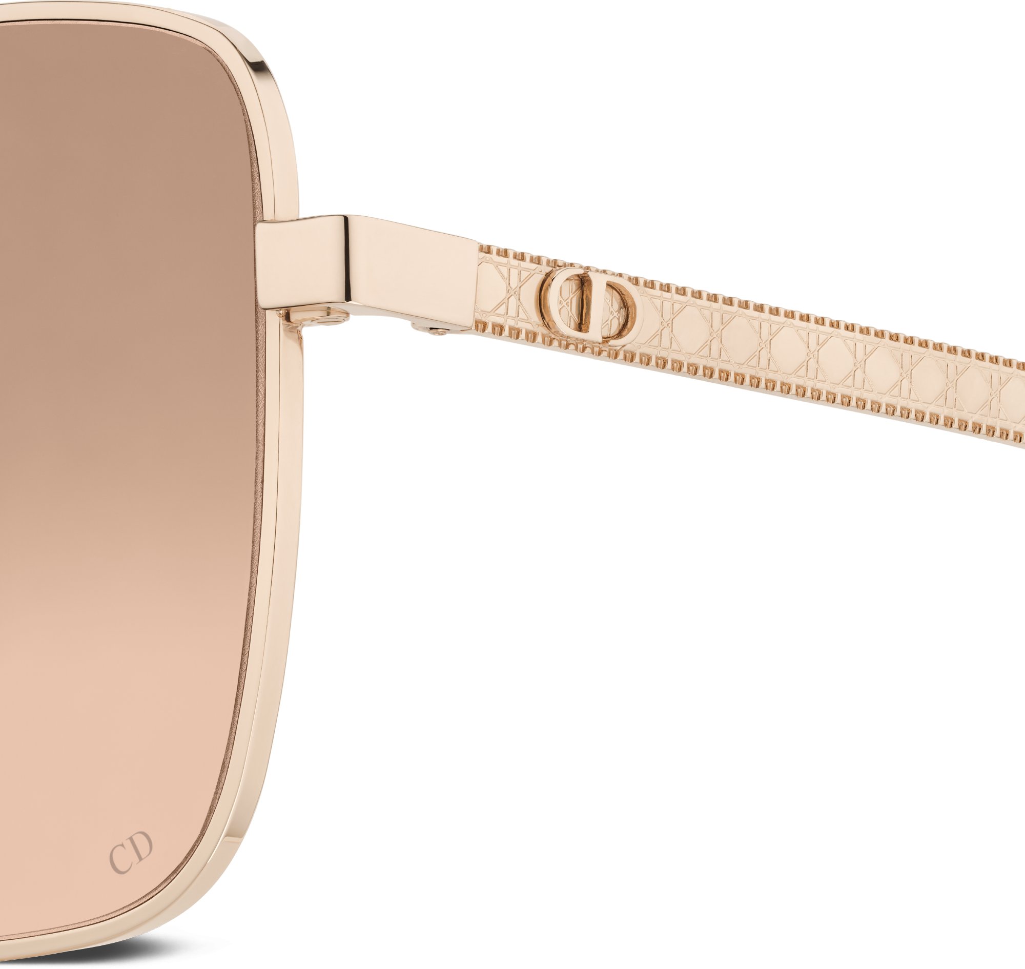 DiorCannage S1U Bronze-to-Nude Gradient Square Sunglasses | DIOR