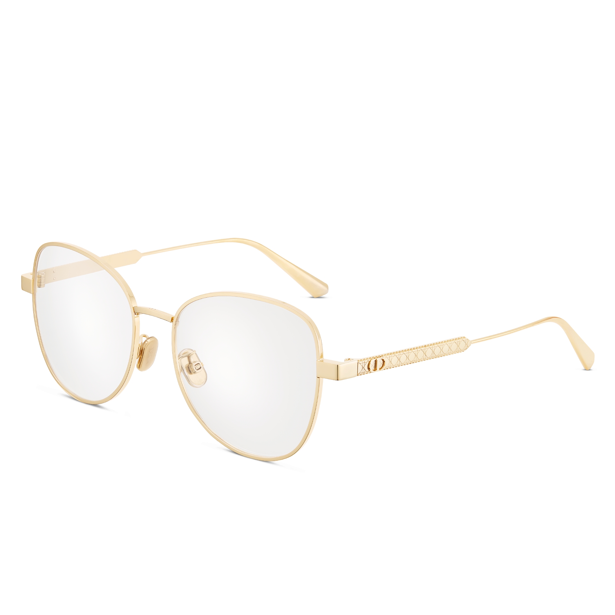 DiorCannage B1F Очки-бабочки из металла с отделкой золотого цвета, с защитой от синего света | DIOR