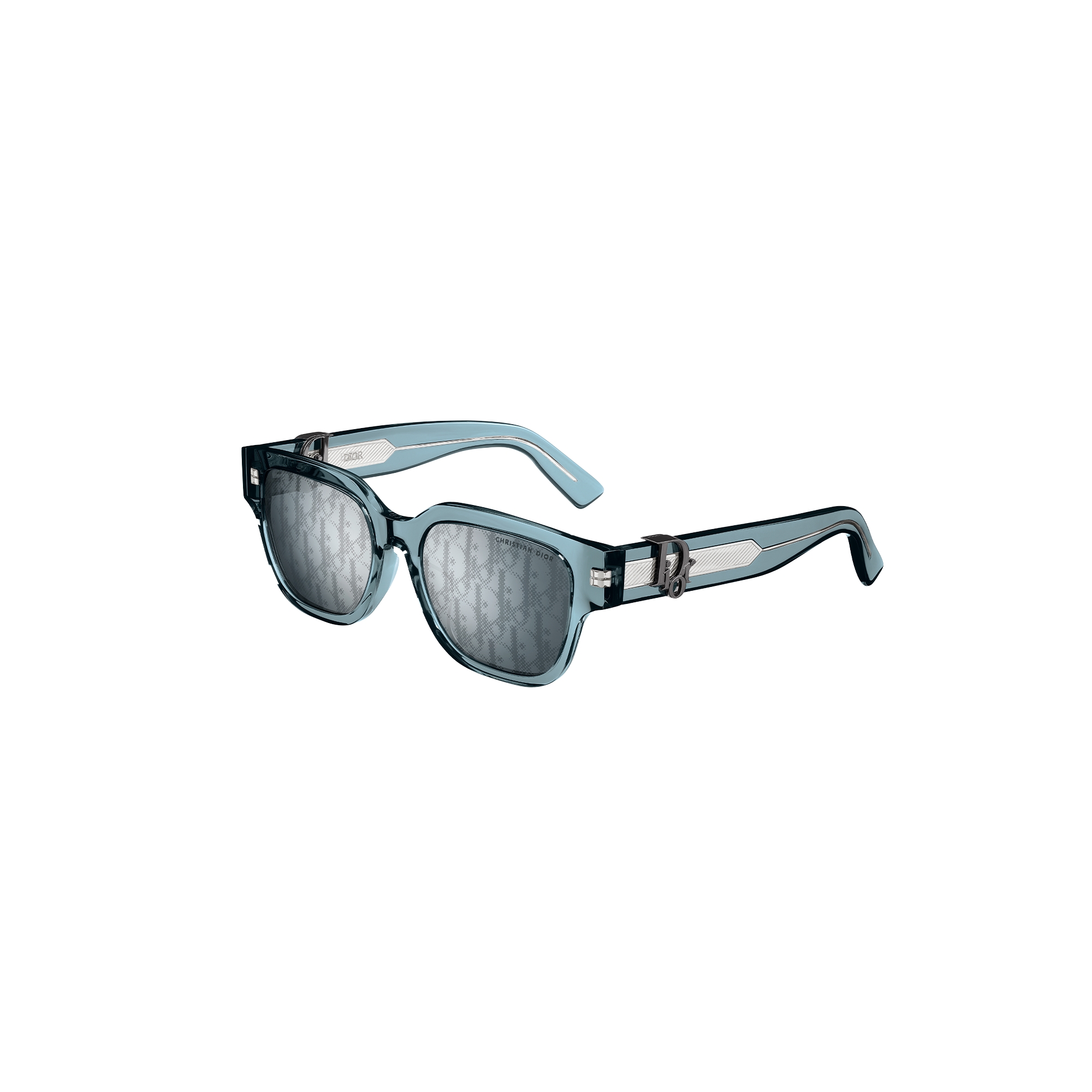 Dior Oblique S1F Transparent Blue Square Sunglasses | DIOR