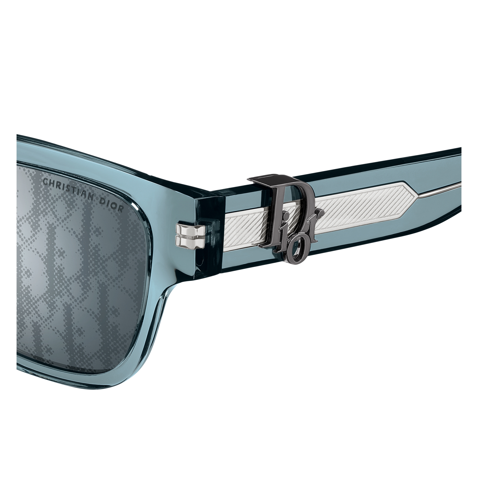 Dior Oblique S1F Transparent Blue Square Sunglasses | DIOR