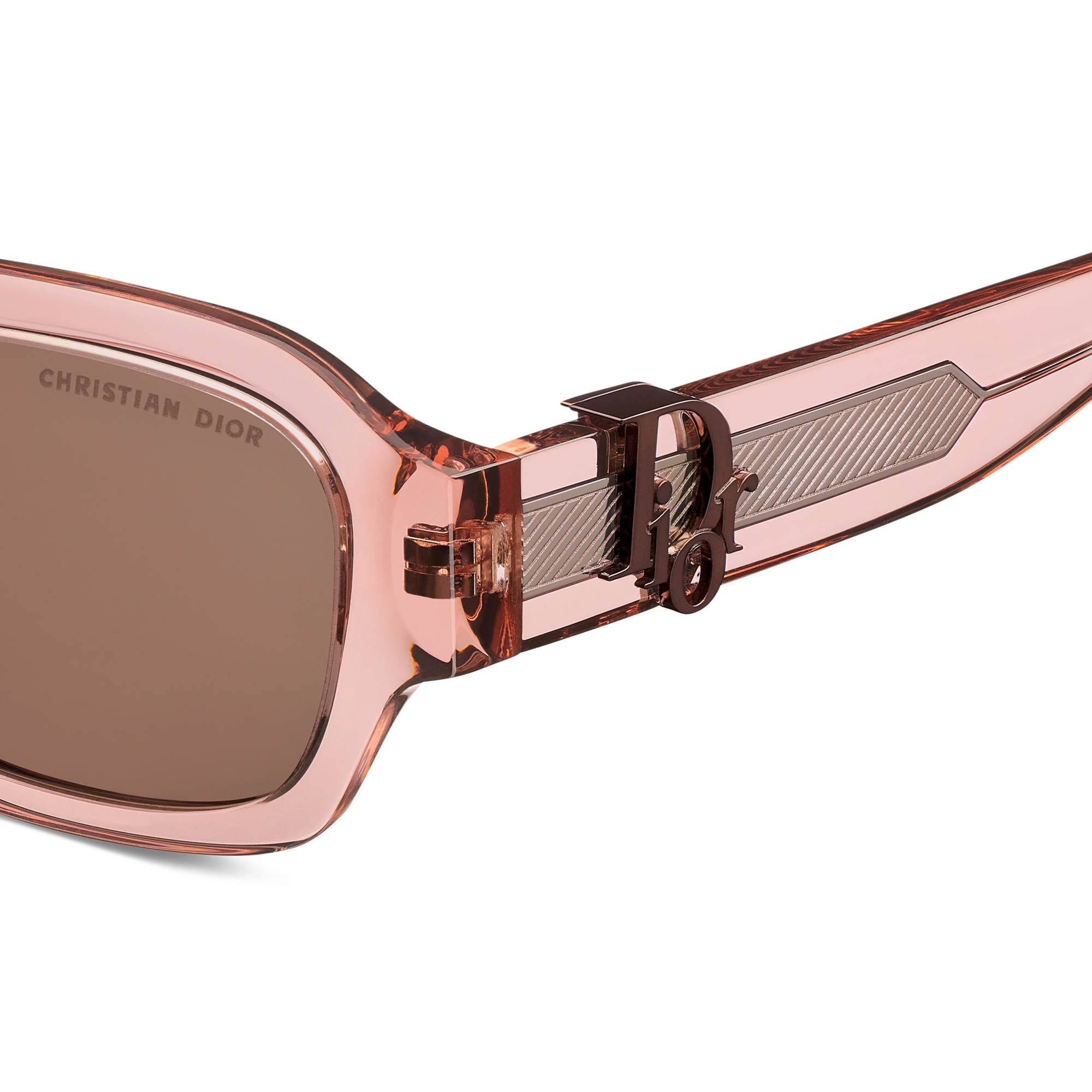DiorOblique S2I Transparent Pink Rectangular Sunglasses | DIOR