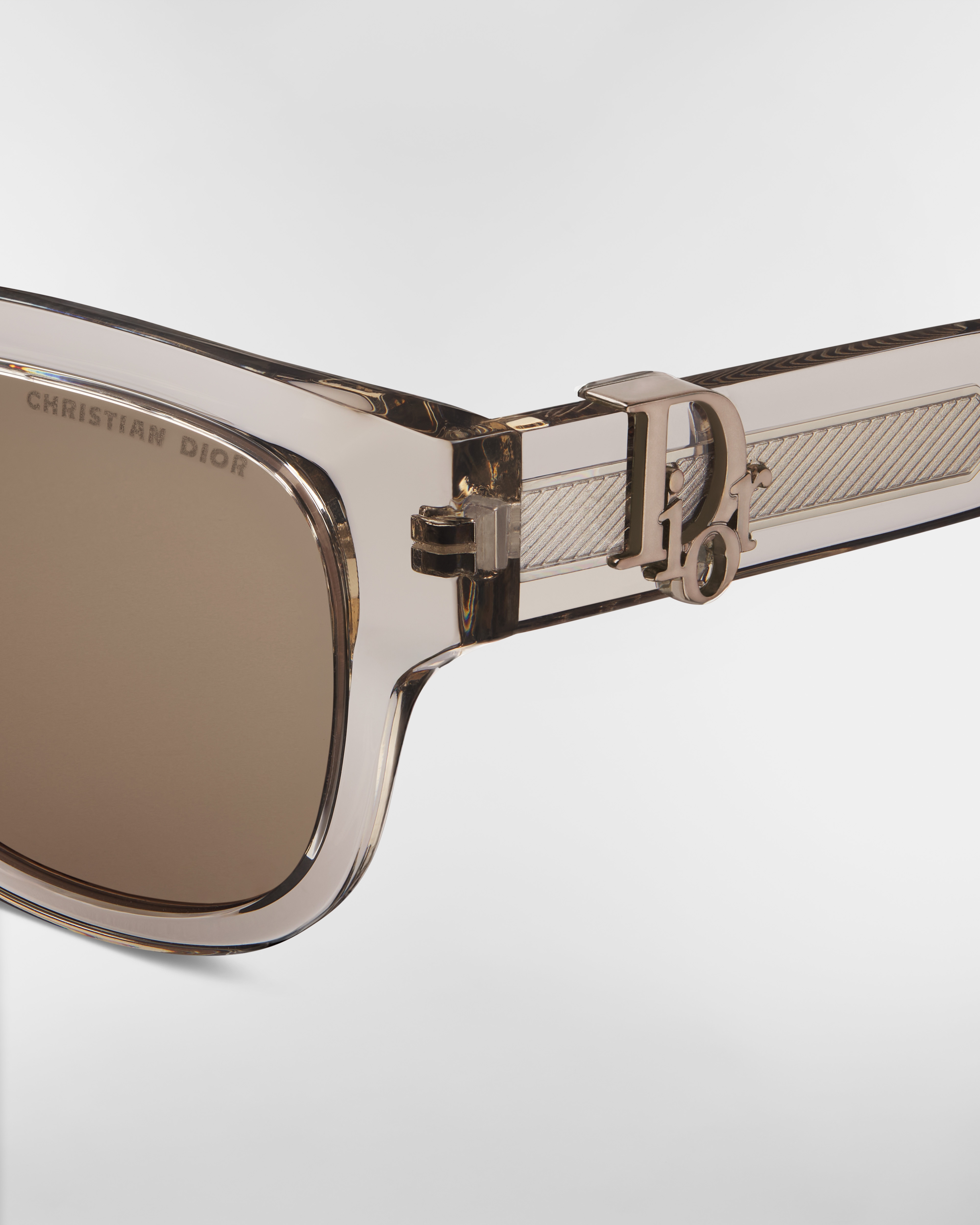 Dior Oblique S4F Transparent Sand Beige Square Sunglasses | DIOR