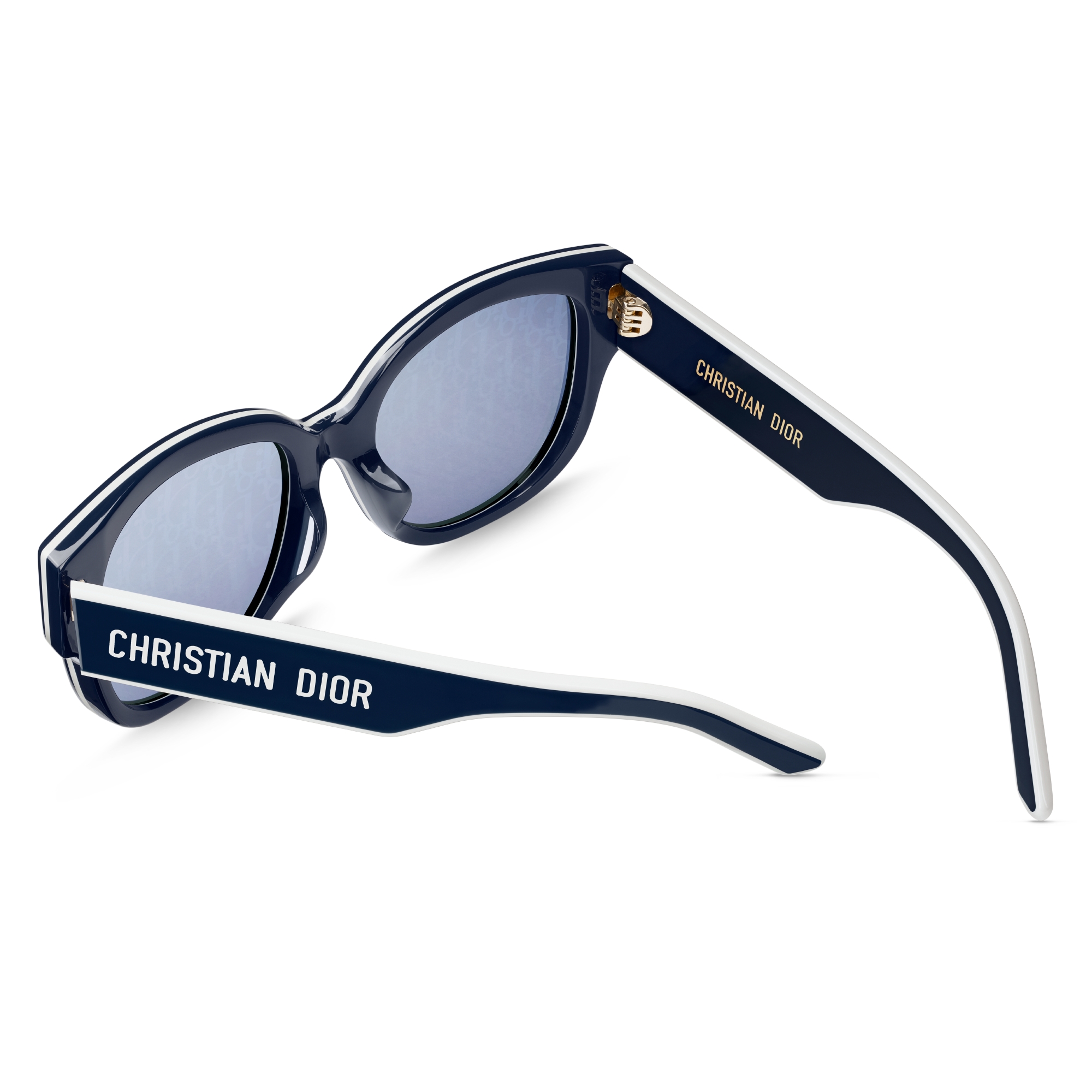 DiorPacific B2F Navy Blue Round Sunglasses | DIOR