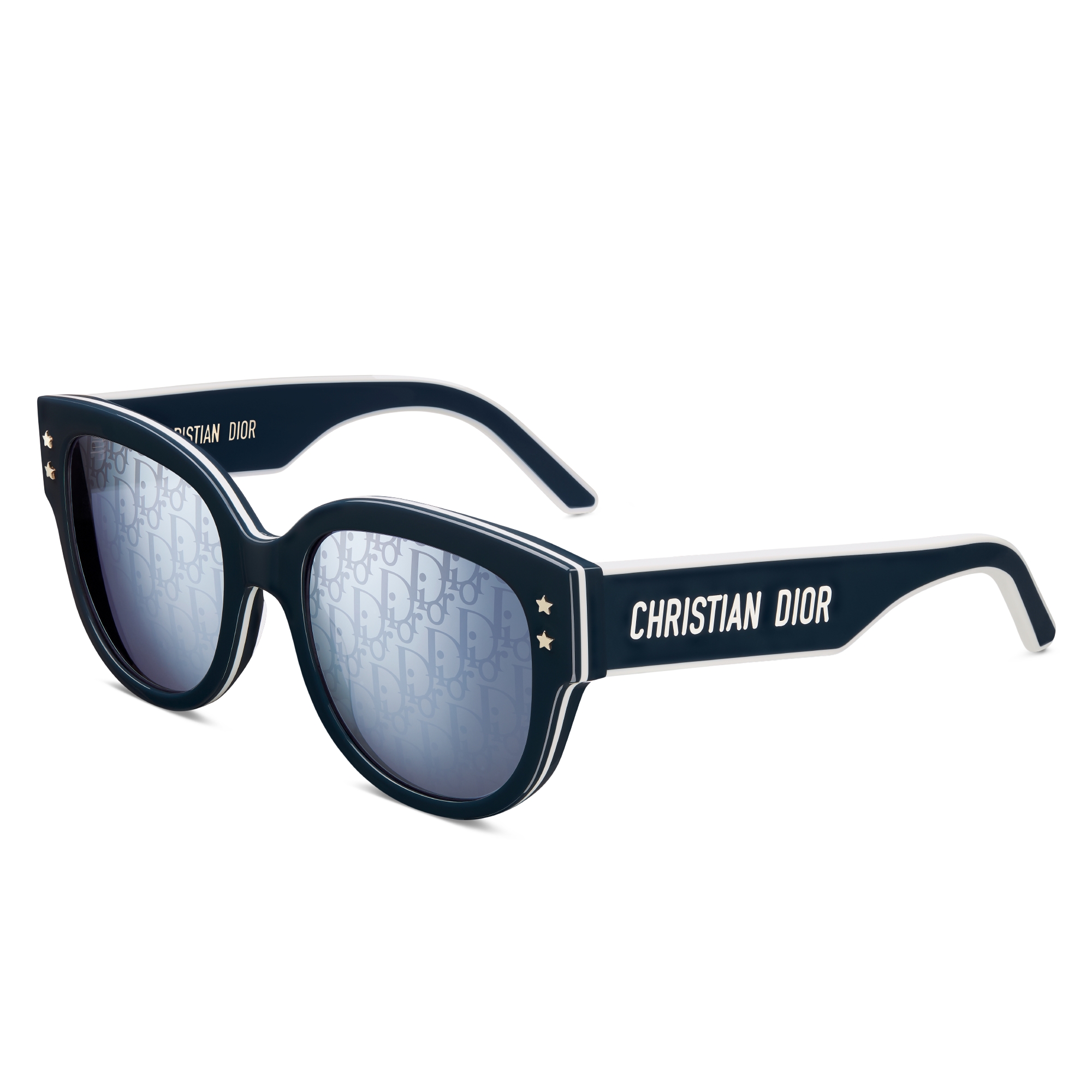 DiorPacific B2I Marineblauwe ronde zonnebril | DIOR