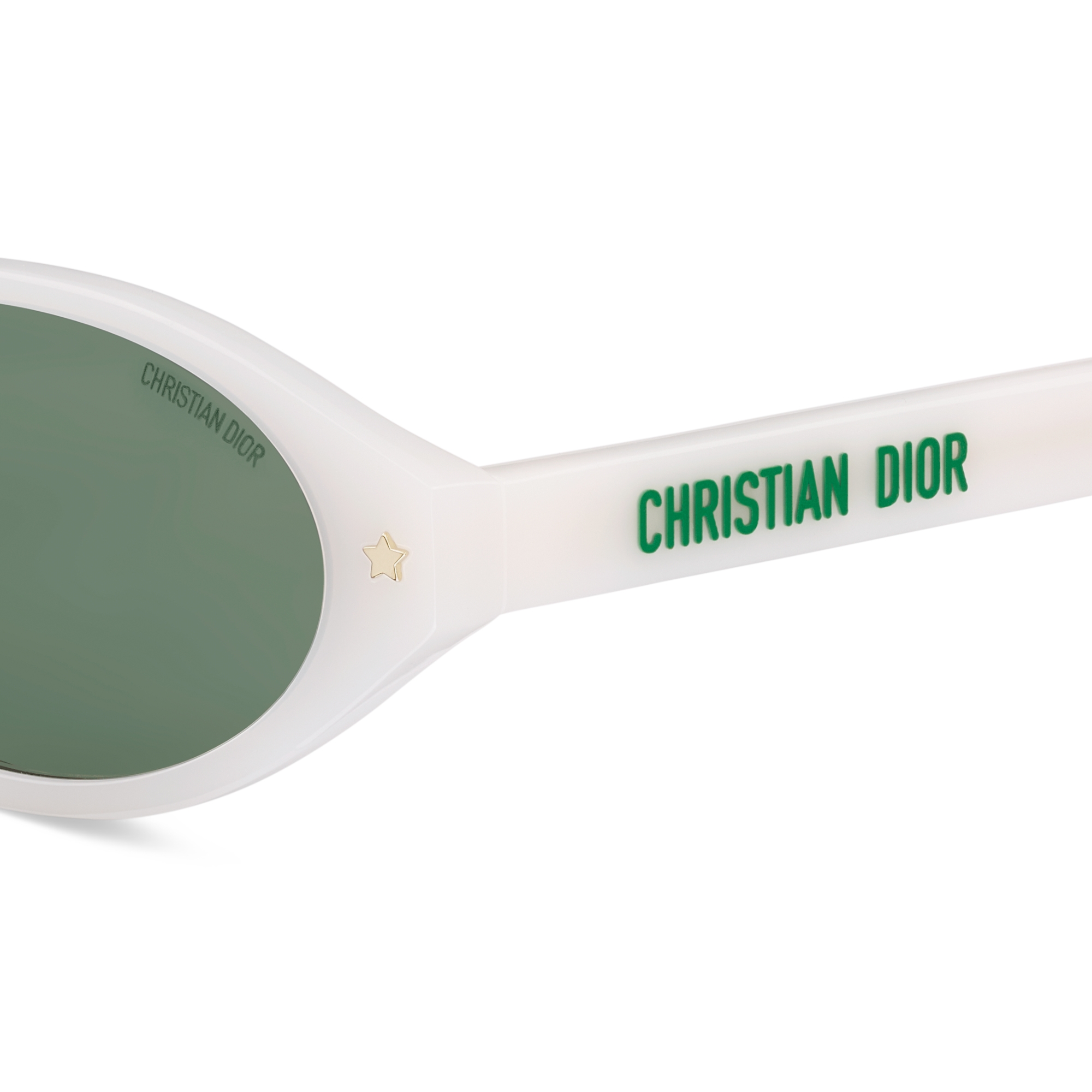 DiorPacific R1F White Oval Sunglasses | DIOR
