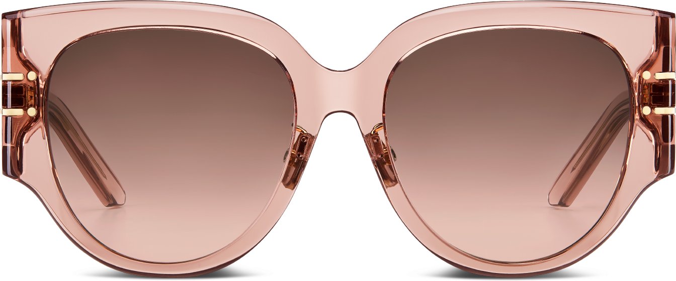 DiorSignature R2F Transparent Blush Pink Rounded Sunglasses | DIOR