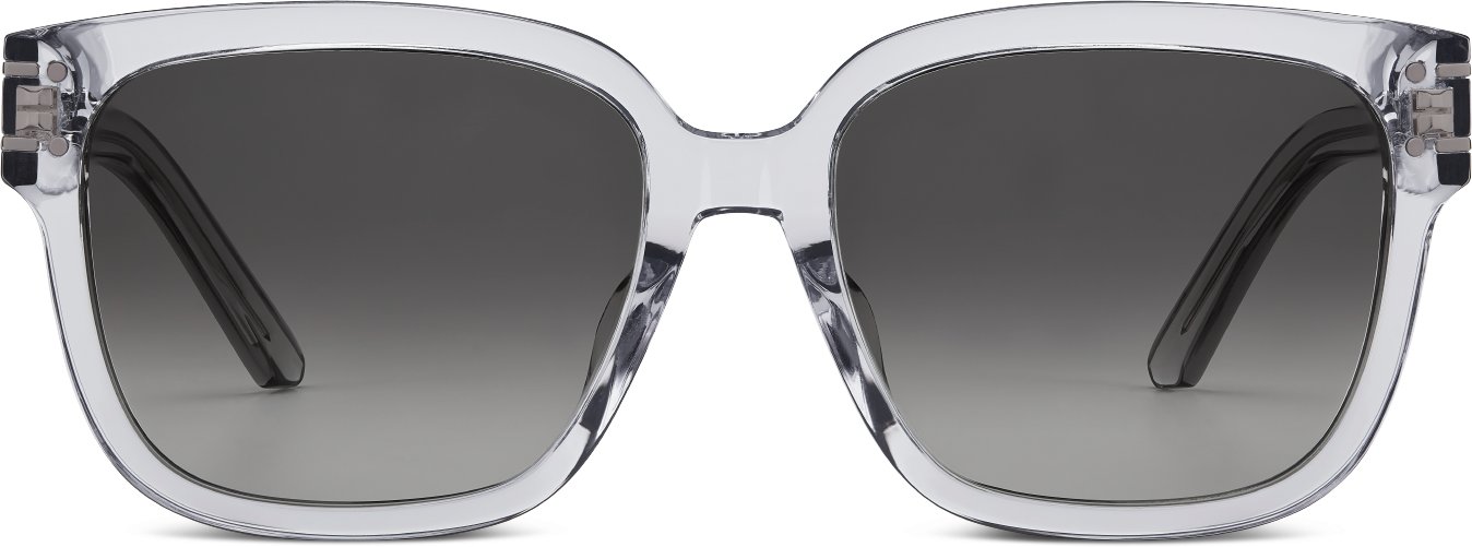 DiorSignature S7F Transparent Light Gray Square Sunglasses | DIOR