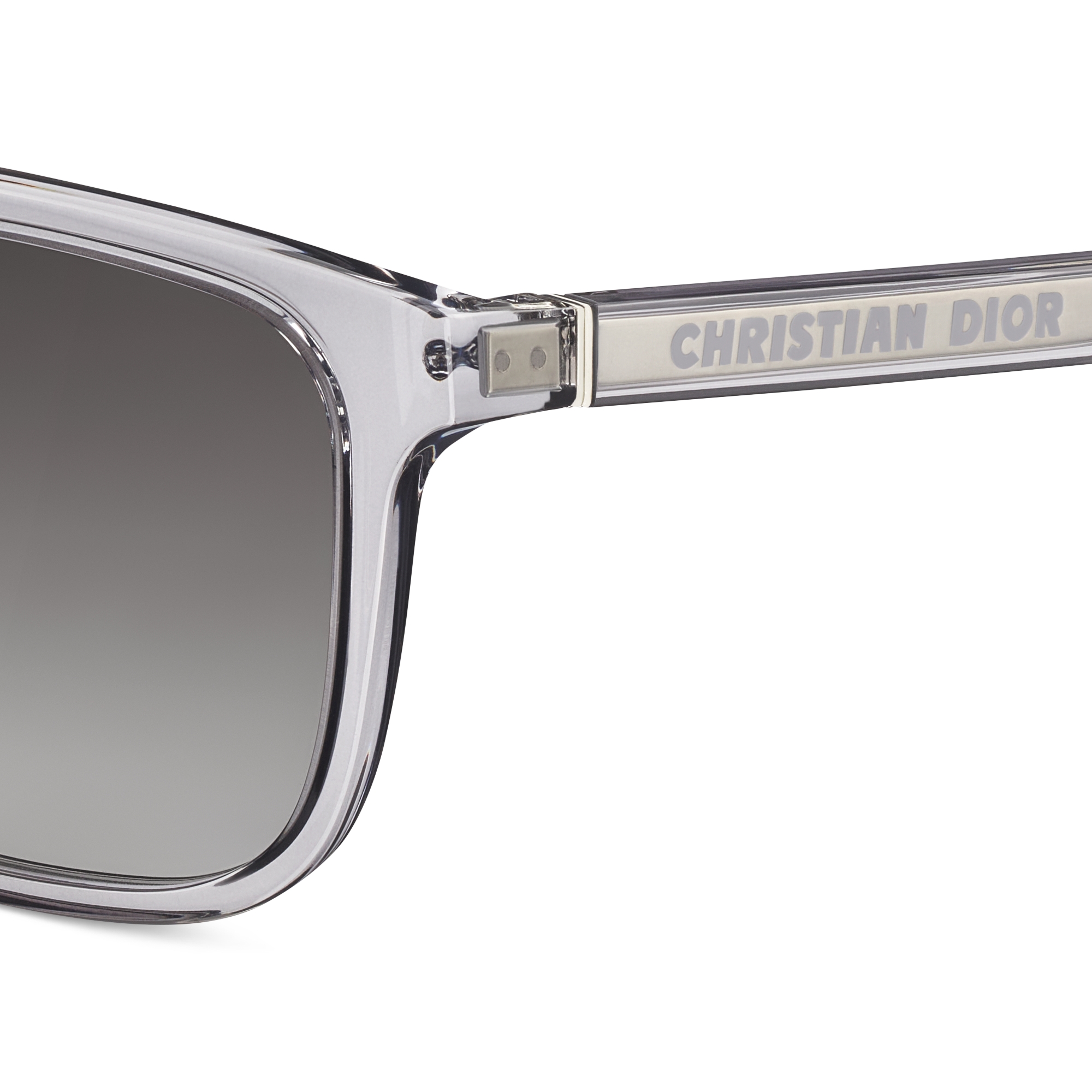 DiorTag SU Transparent Gray Rectangular Sunglasses | DIOR