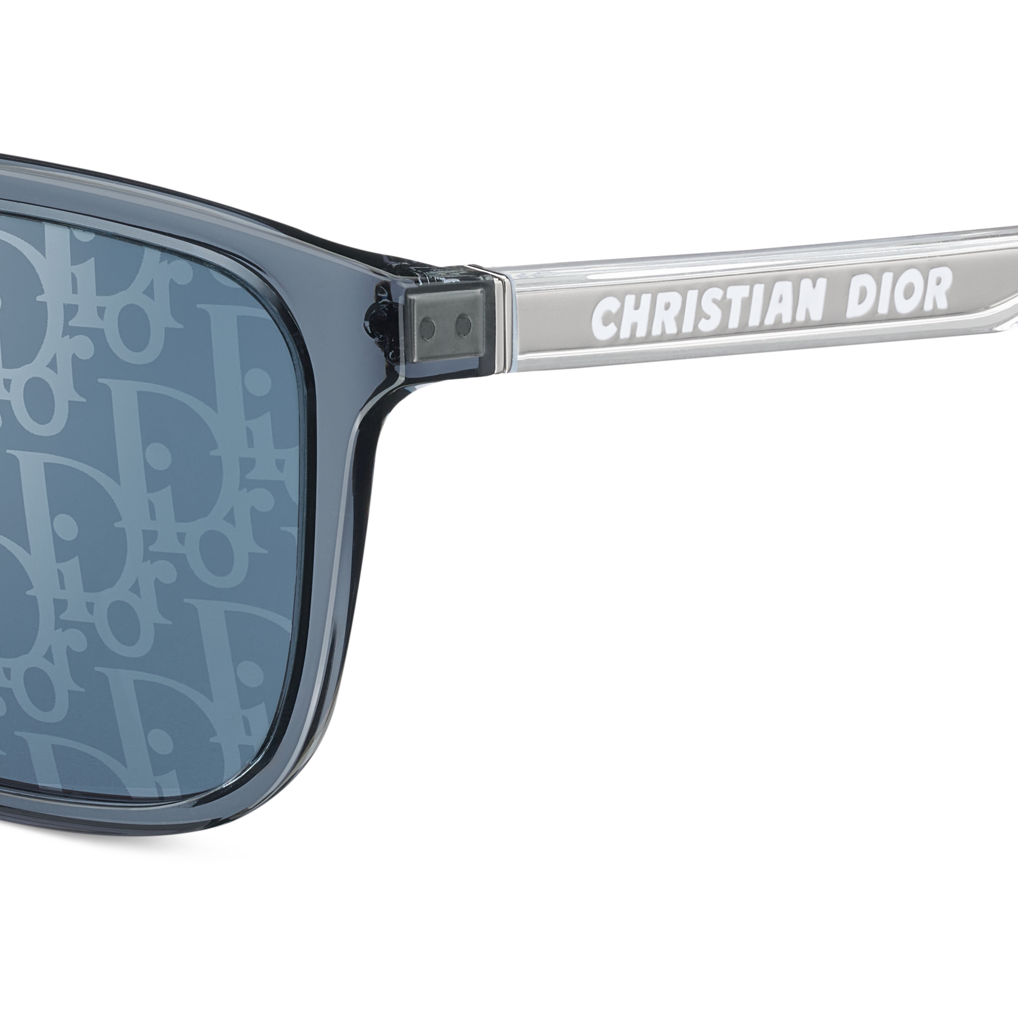 DiorTag SU Transparent Navy Blue Rectangular Sunglasses | DIOR